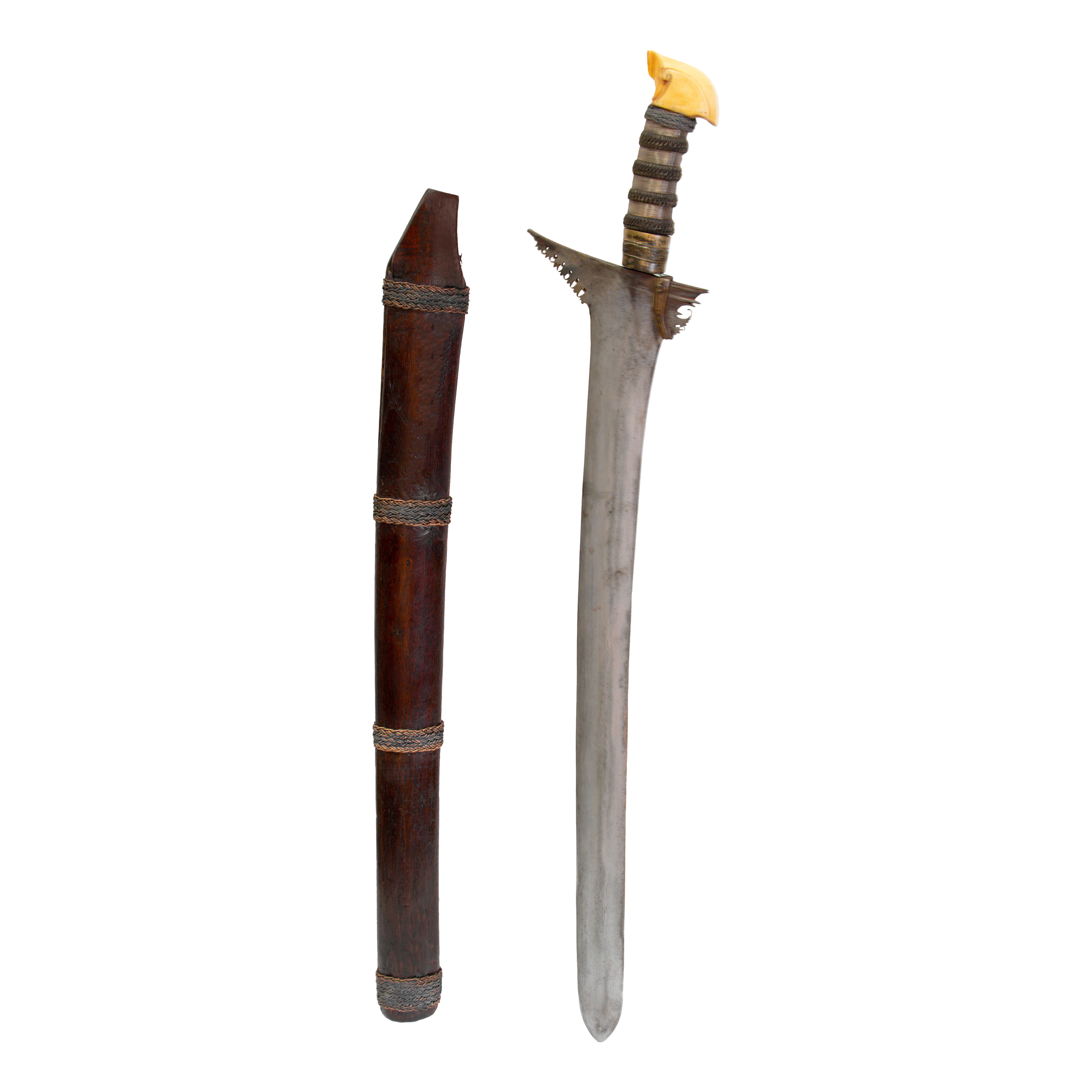 - A Moro kris with an ivory kakatuwa (parrot head motif)