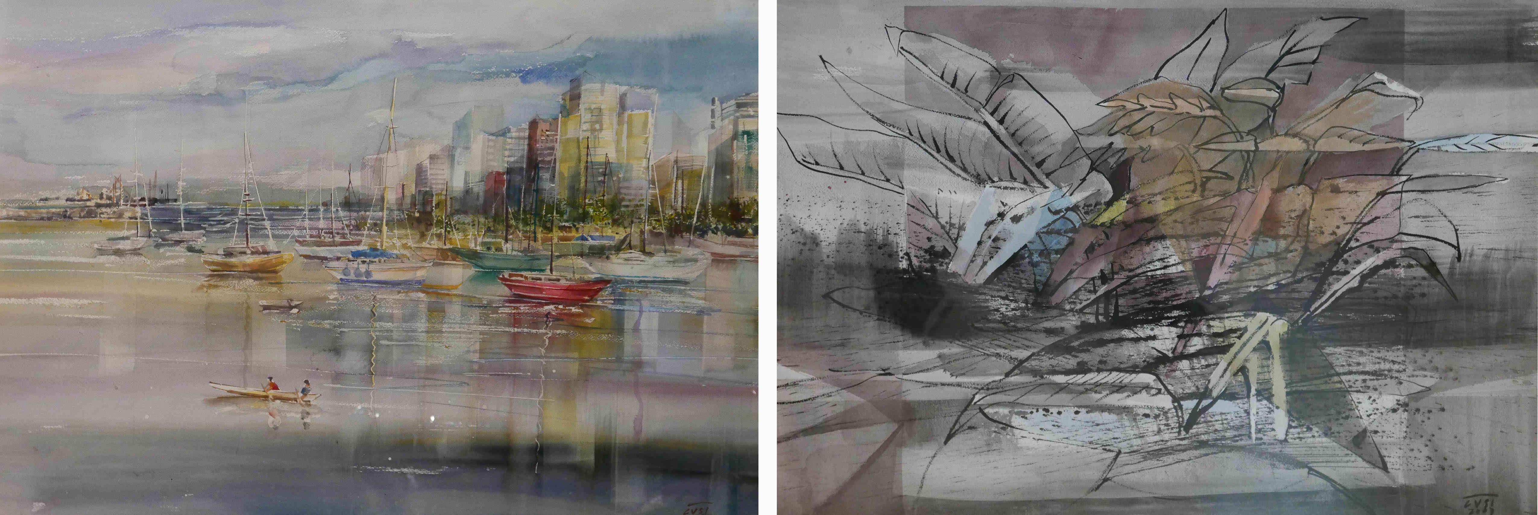Rafael Cusi (b. 1950) - Untitled (Still Life) / Untitled (Boats)