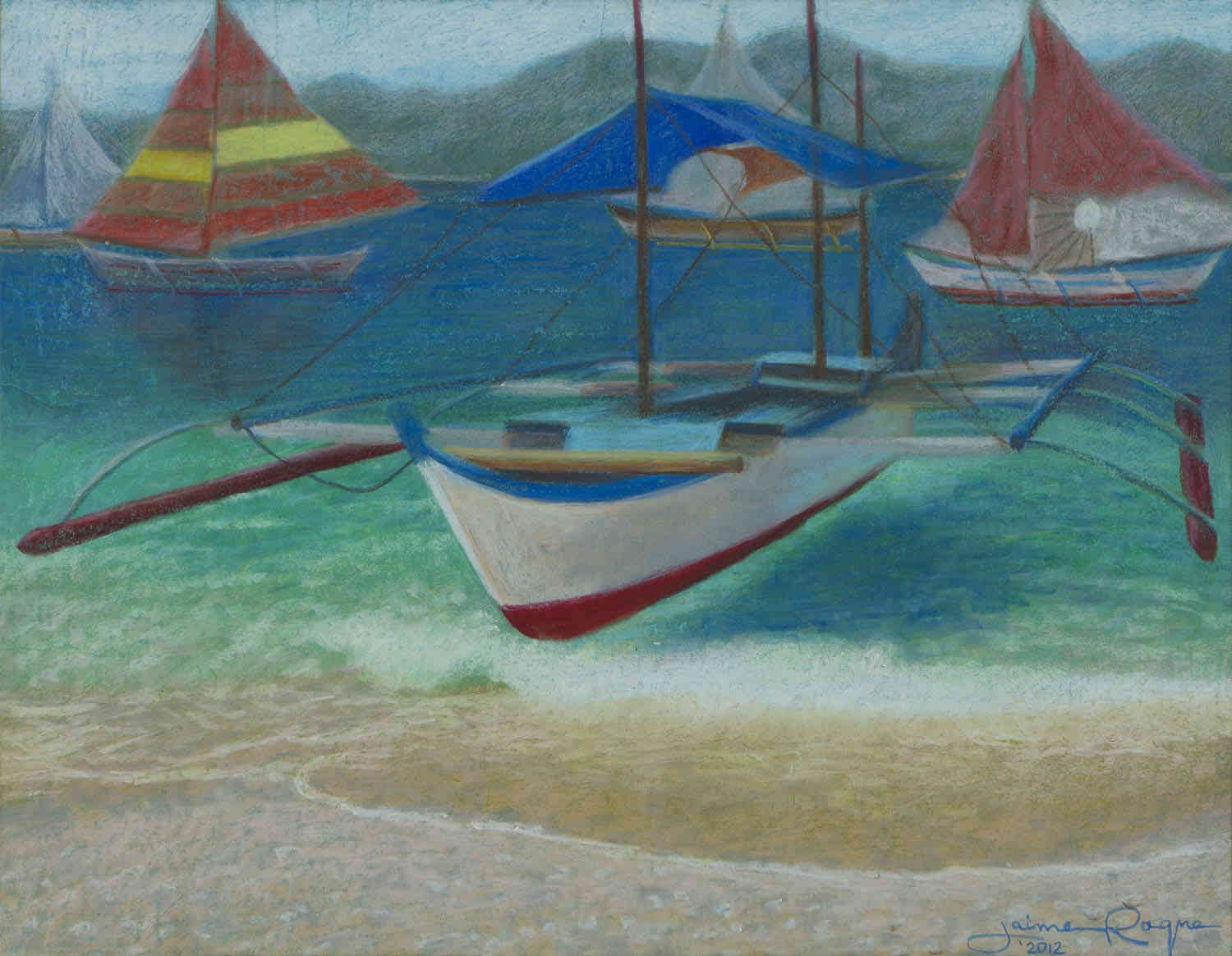 Jaime Roque (b. 1947) - Untitled (Boats)