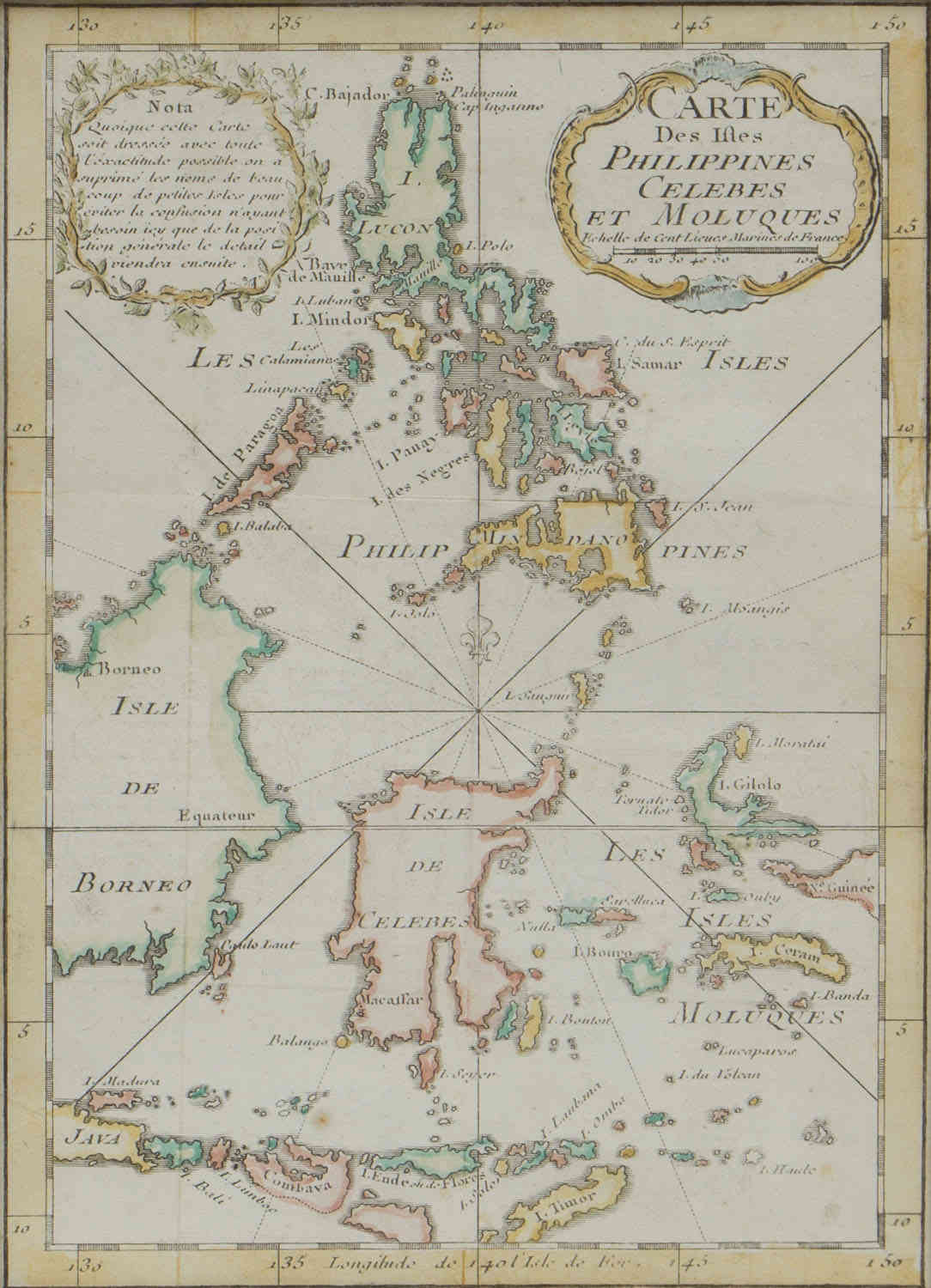 J. V. Schley - Carte des Iiles Philippines, Celebes et Moluques