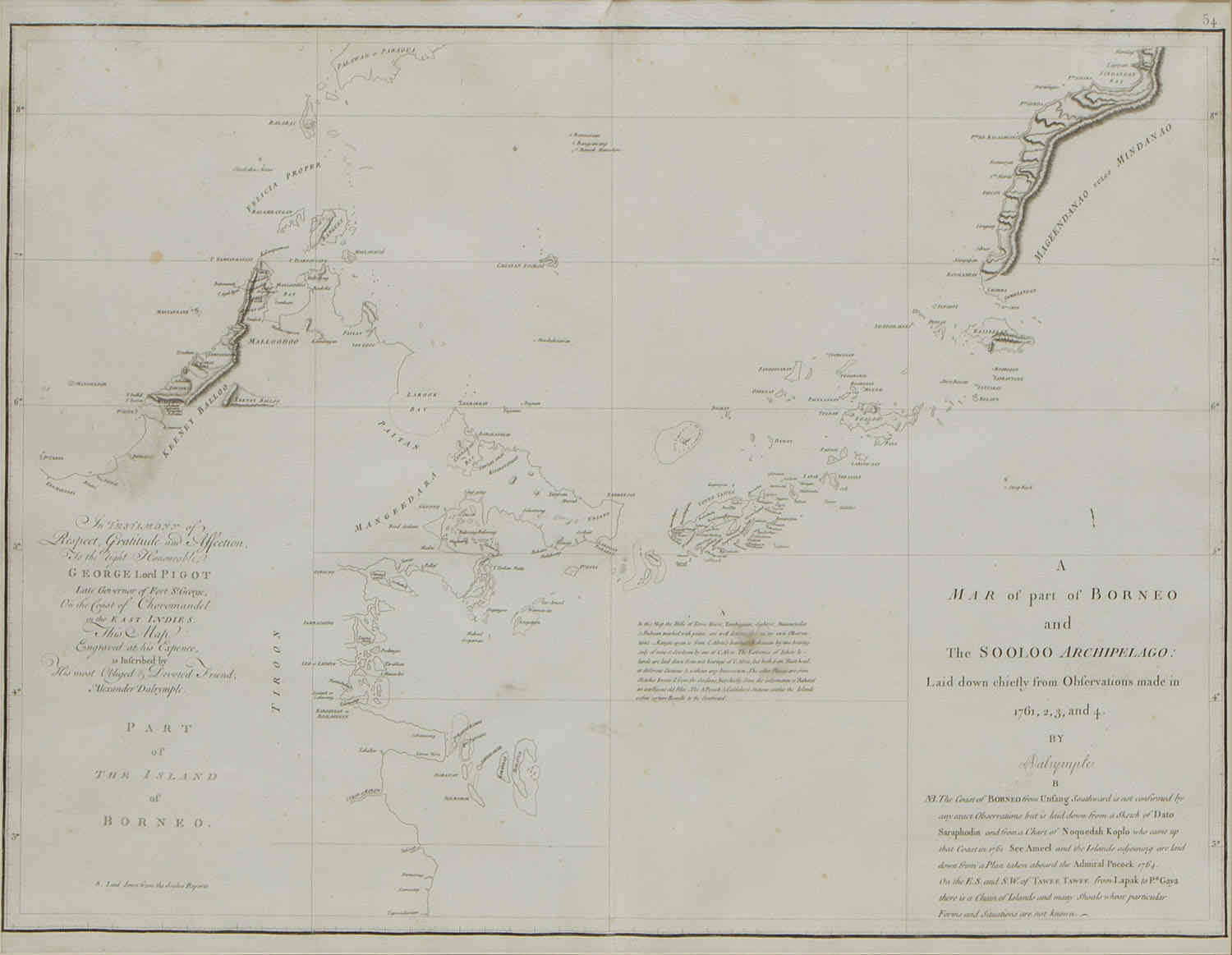 Alexander Dalrymple - A Mar (sic) part of Borneo and Sooloo Archipelago