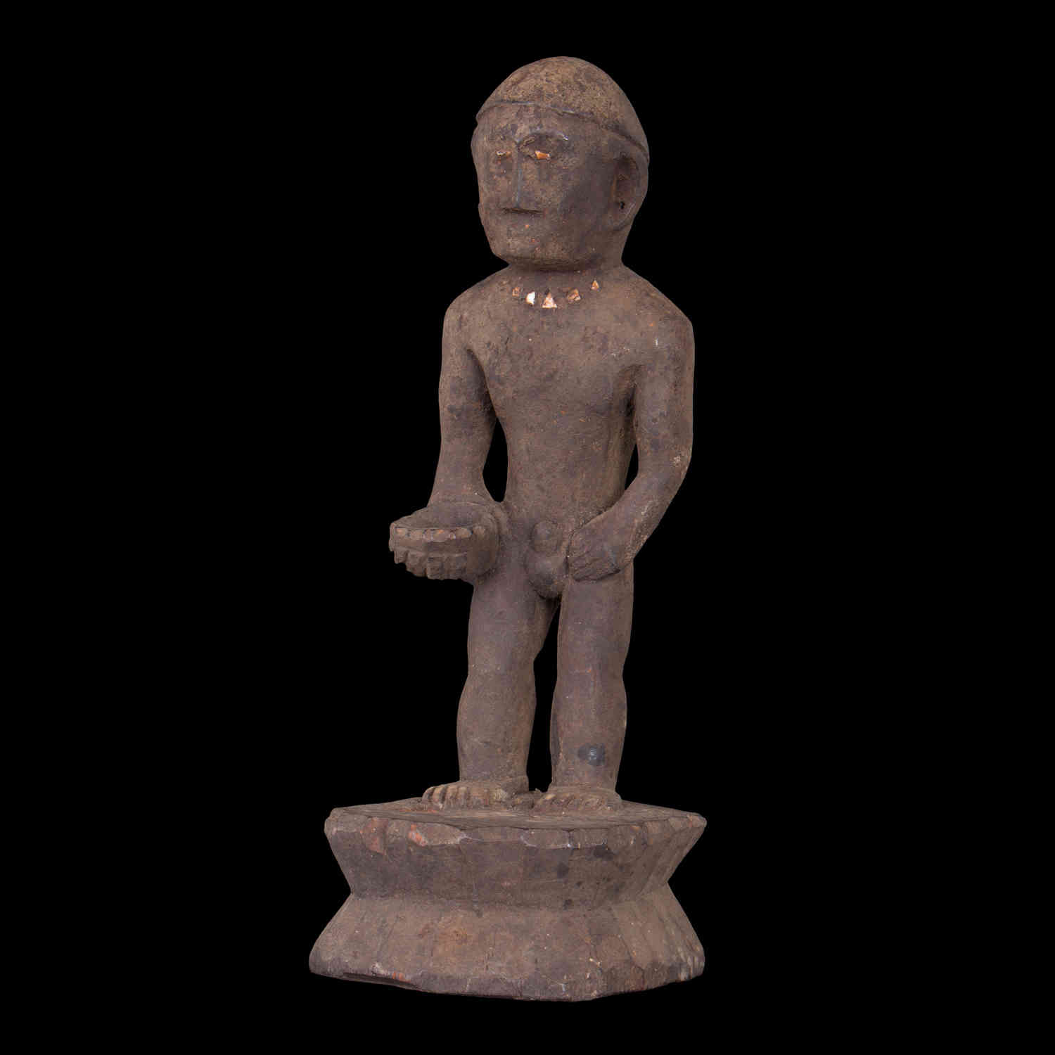 A rare Bulul figure holding a bowl - Ifugao people, North Luzon ...