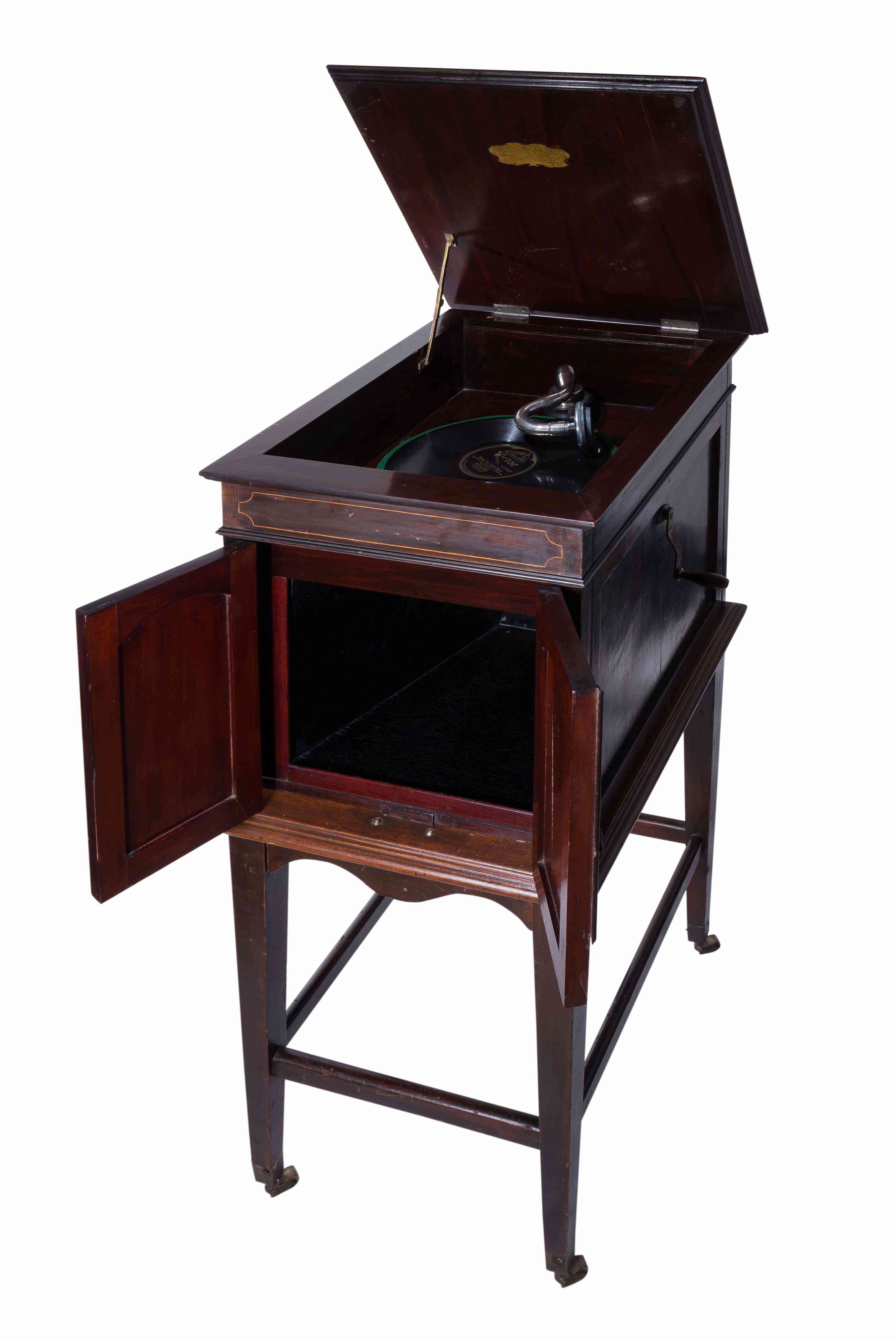 A wooden gramophone