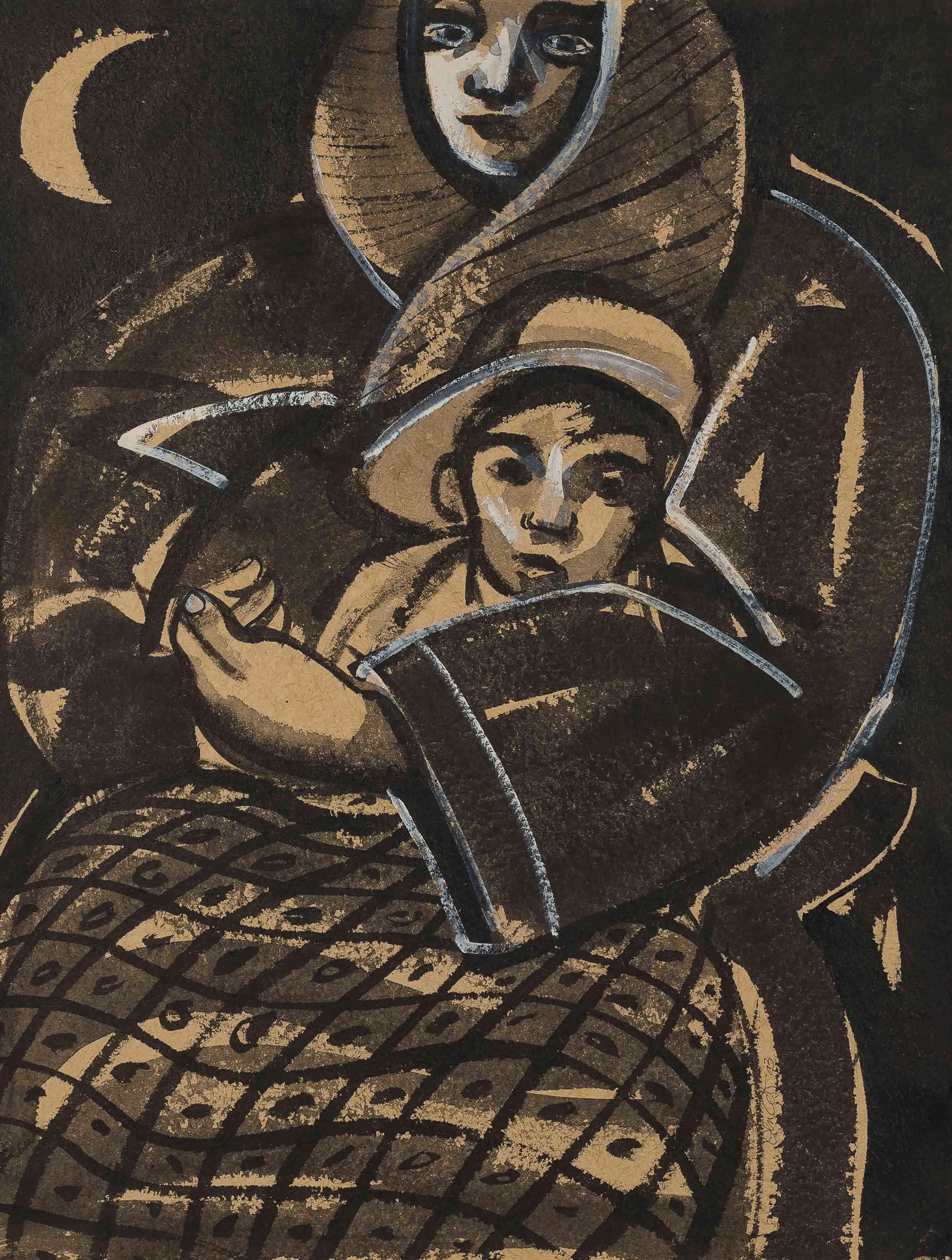 BenCab (b. 1942) - Untitled (Mother and Child)