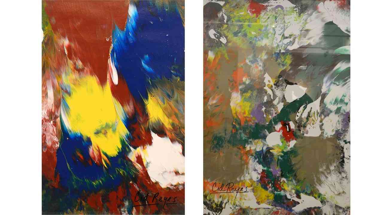 Cid Reyes (b.1946) - A Lot of Two Abstract Paintings