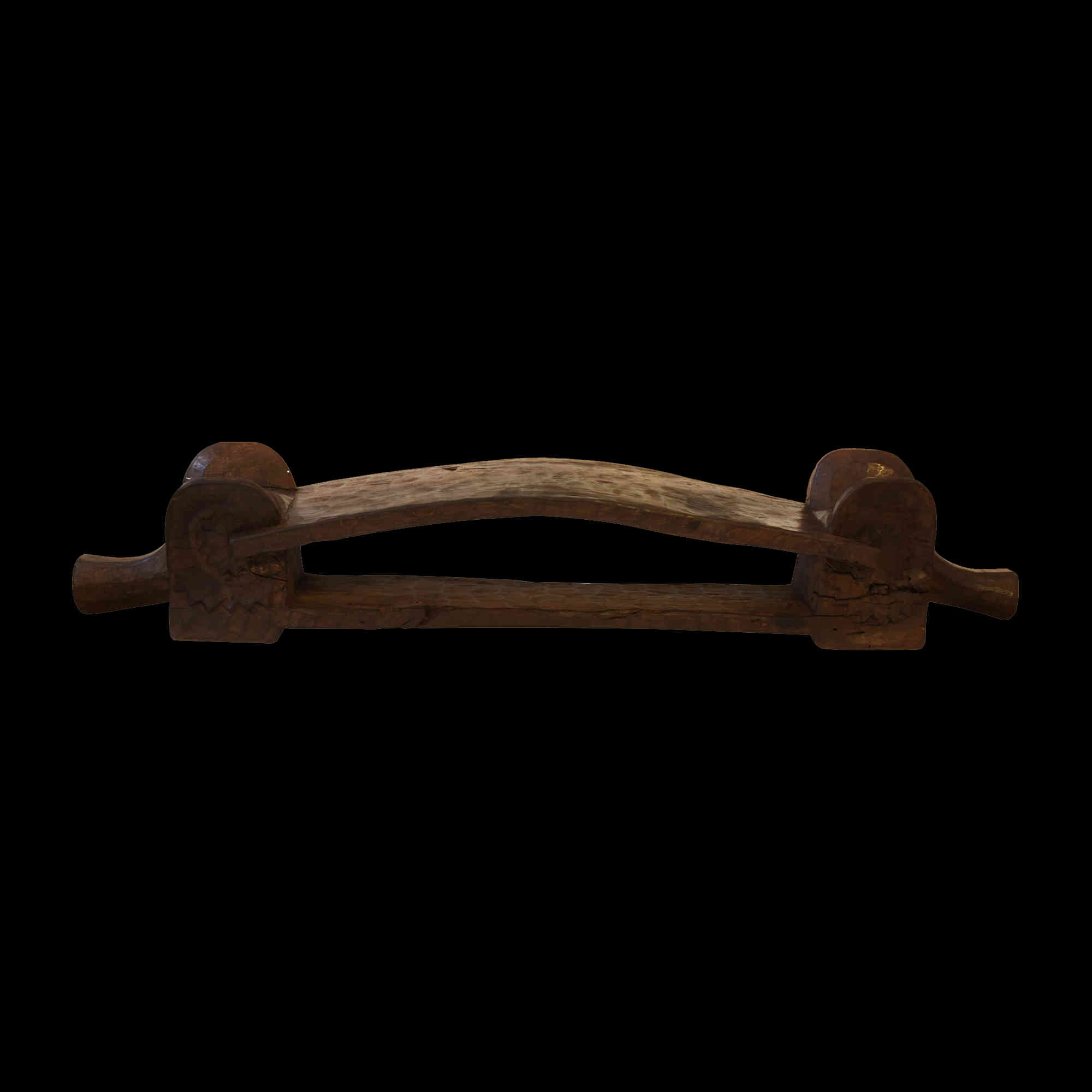 Wooden Bench in the form of a Hagabi - Second Half, 20th Century ...