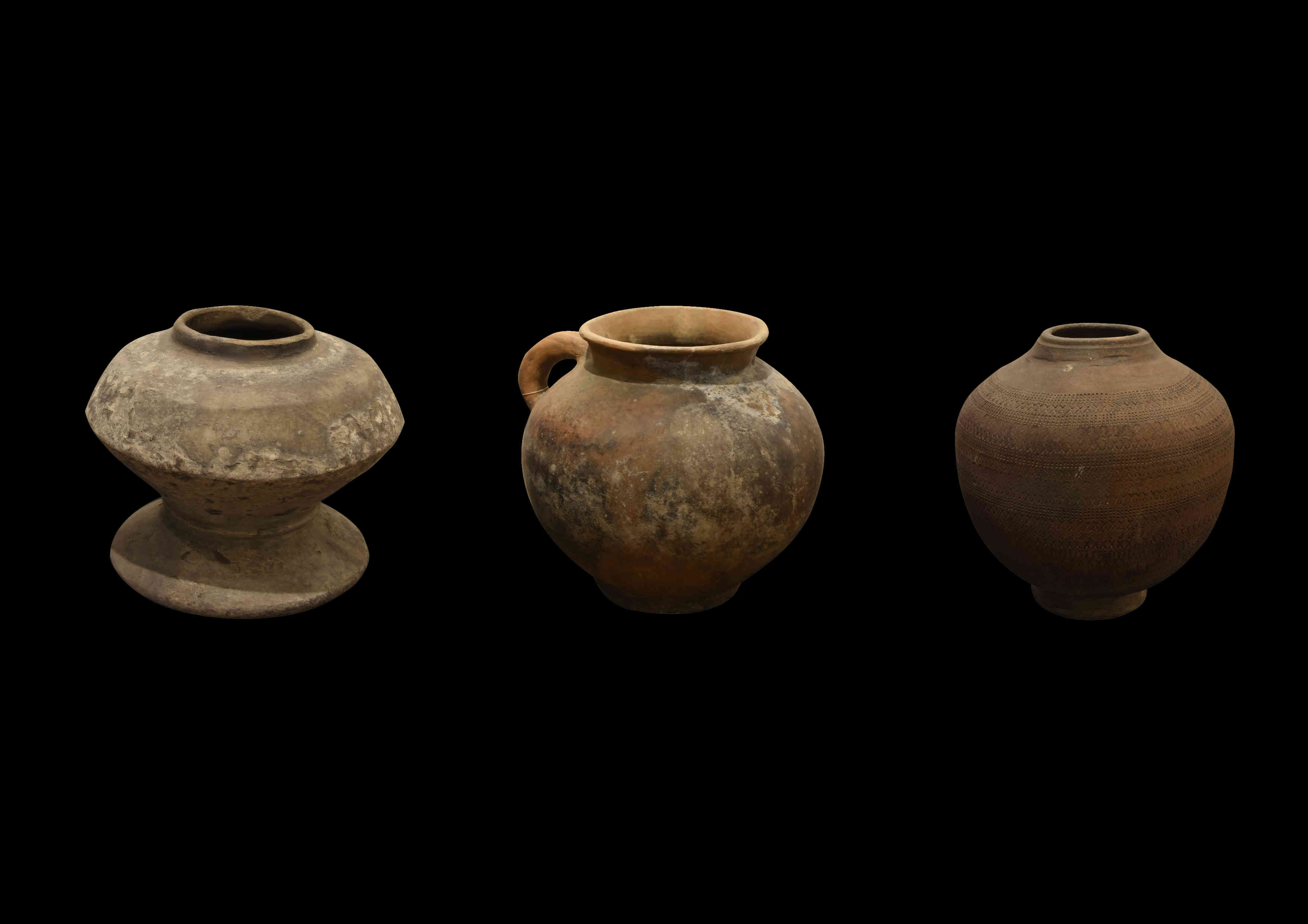 A Lot of Three Mid-Size Jars - Kalinga Pot