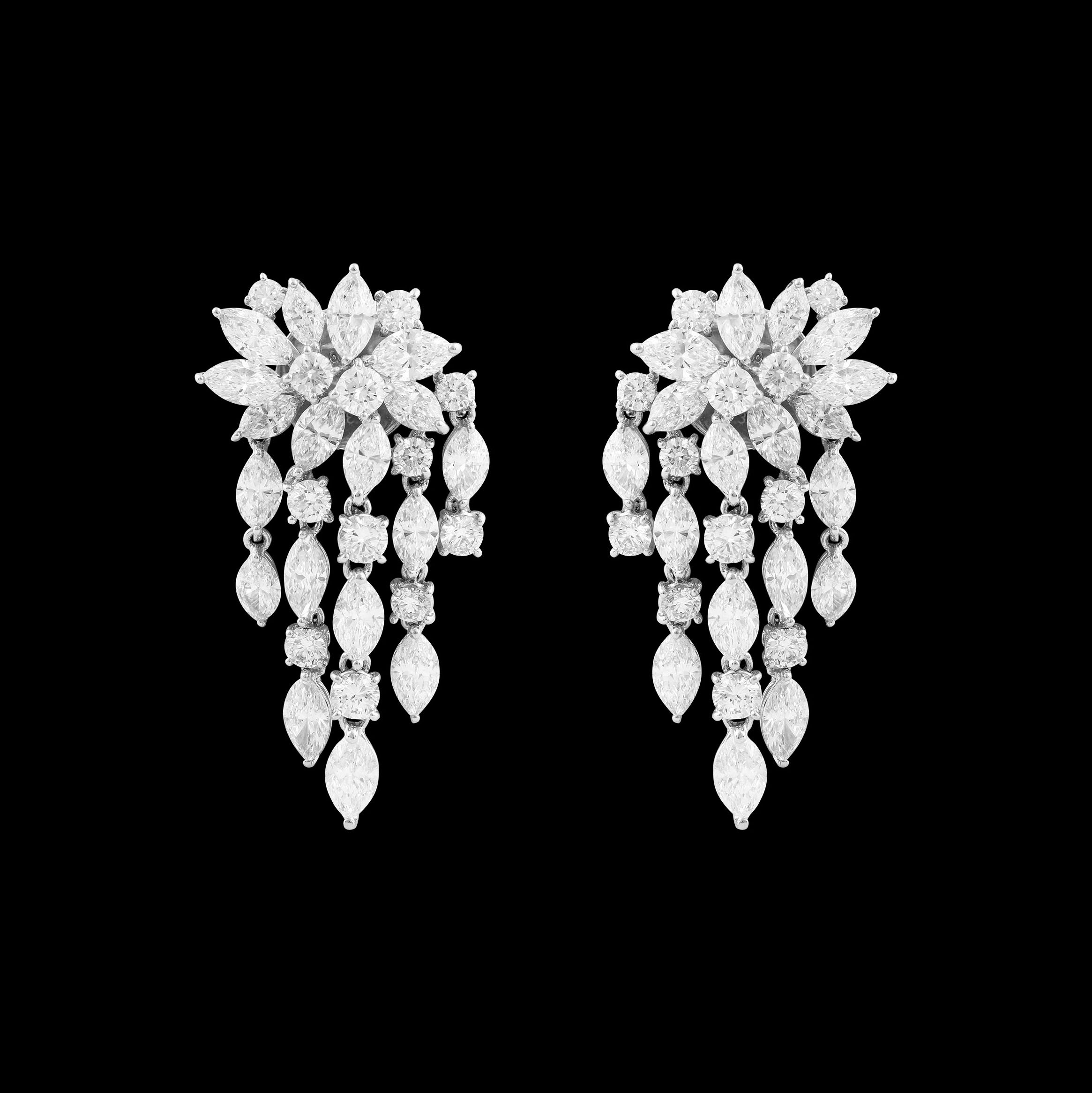 - Diamond Cascade Earrings