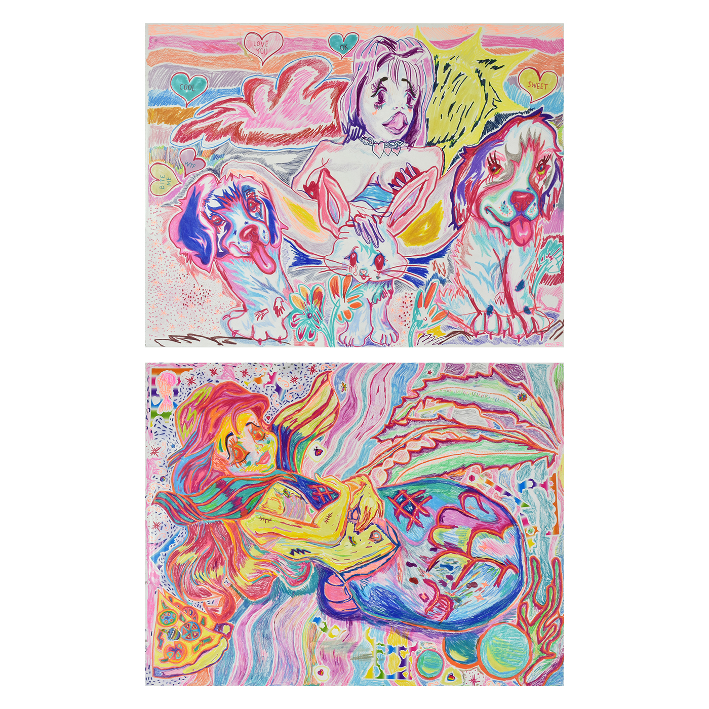 Jeona Zoleta (b. 1989) - A lot of two untitled works