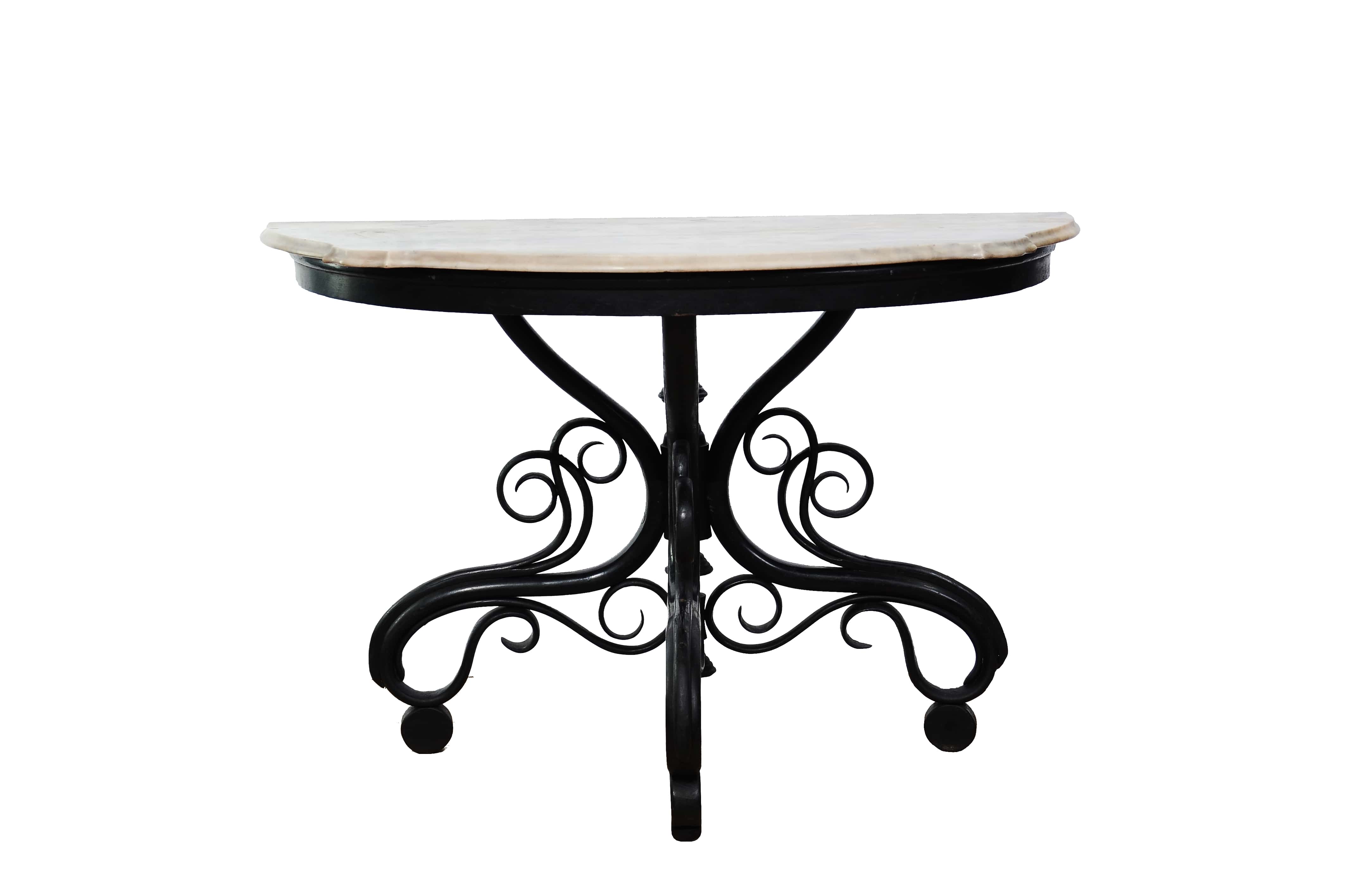 - A Vienna marble top console table