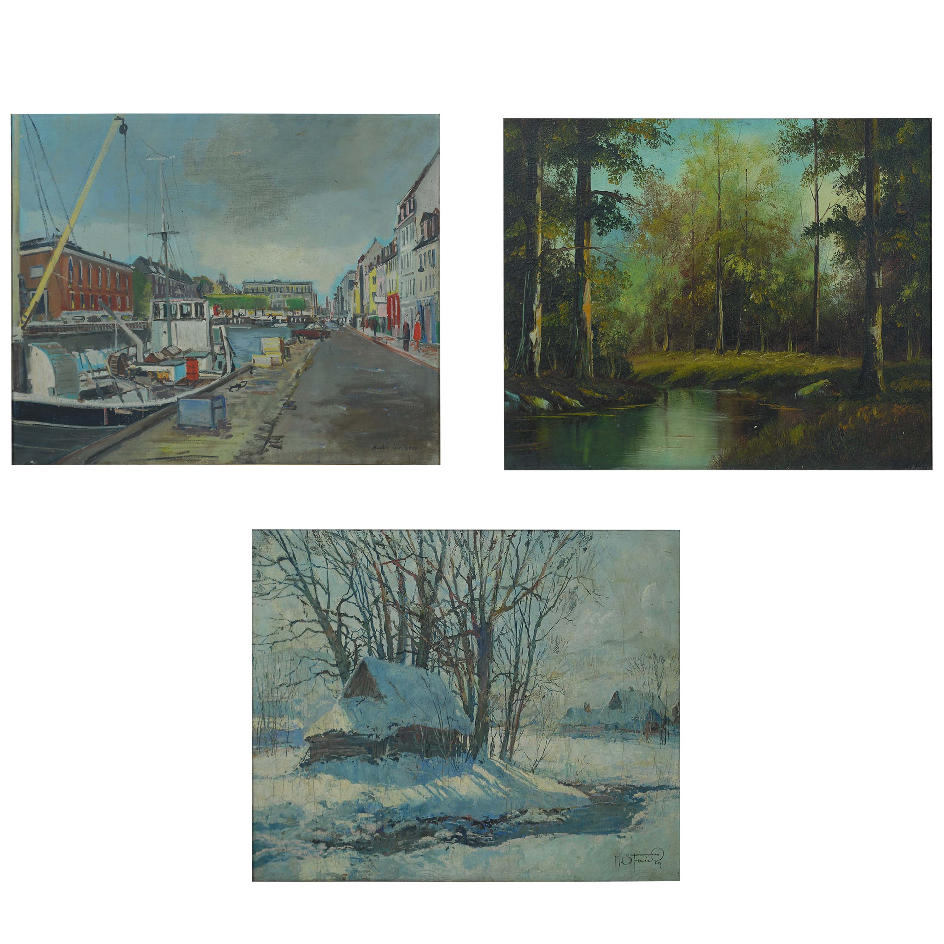 - A Lot of Three European Artworks