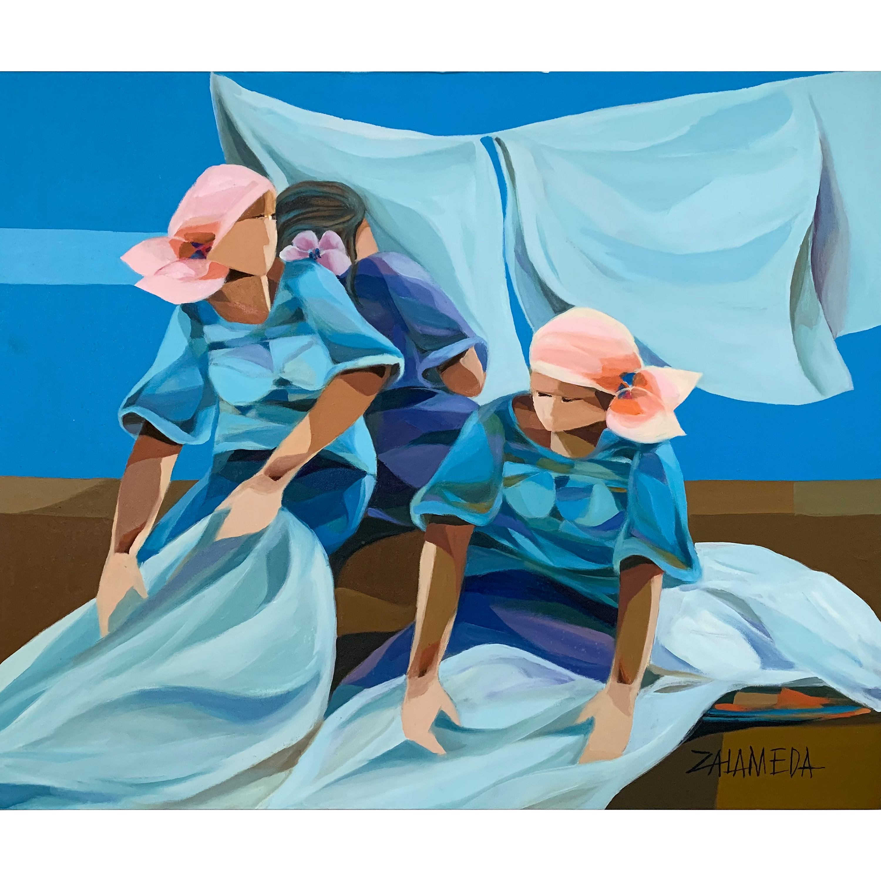 Oscar Zalameda (1930 - 2010) - Lavanderas