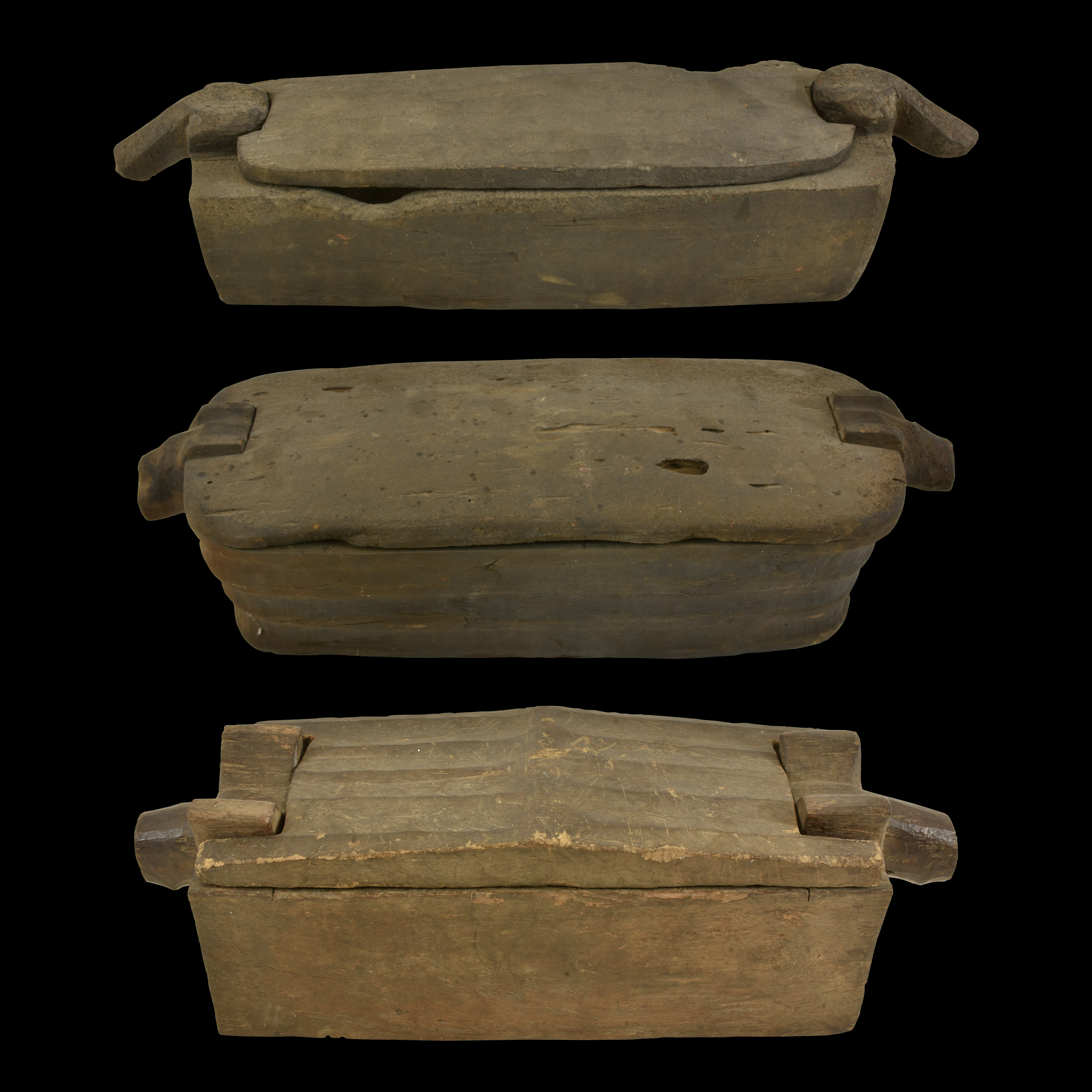 - A lot of three ceremonial boxes or Punamhan