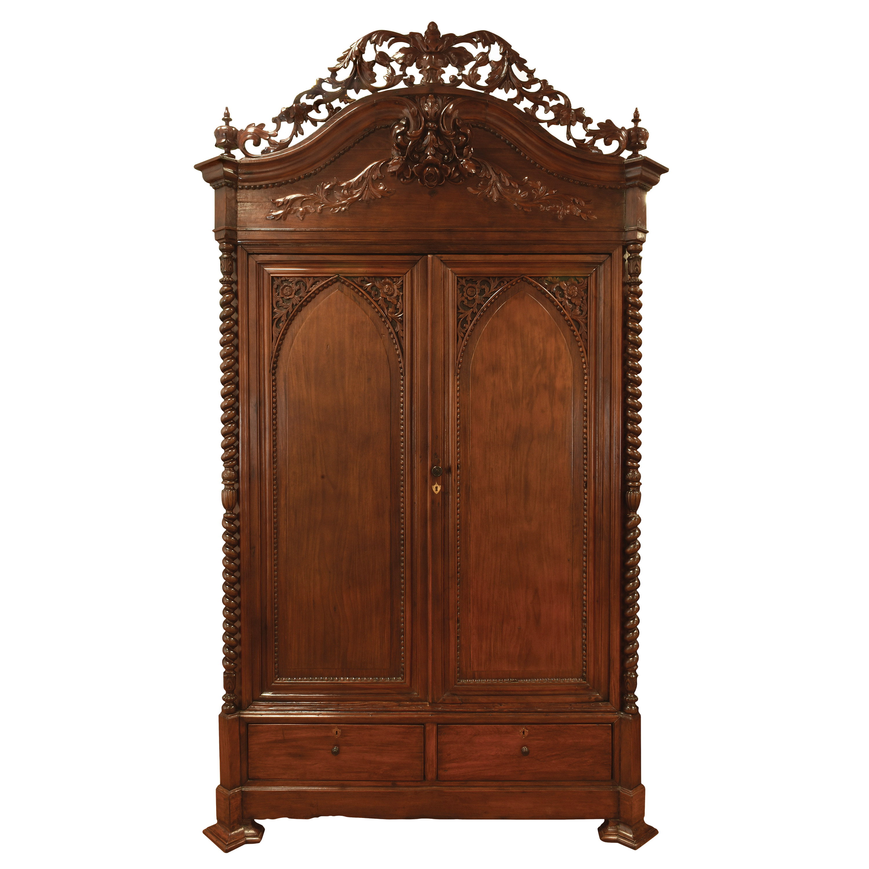 - A monumental Gothic tambol aparador