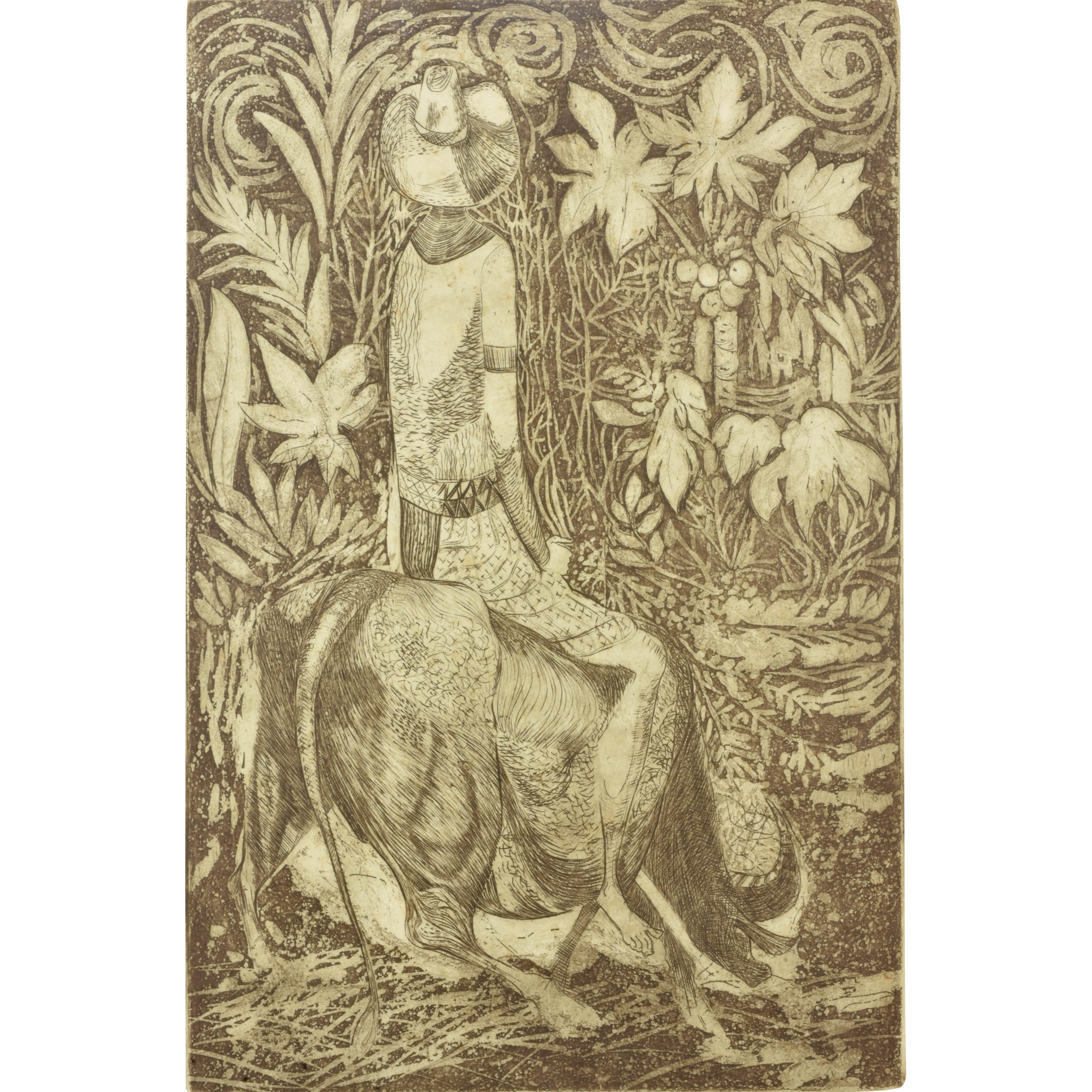 Manuel Rodriguez, Sr. (1912 - 2017) - Boy on a Carabao