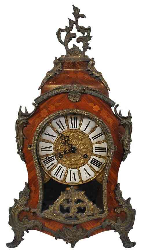 FHS - A vintage German baroque-style wooden tabletop clock
