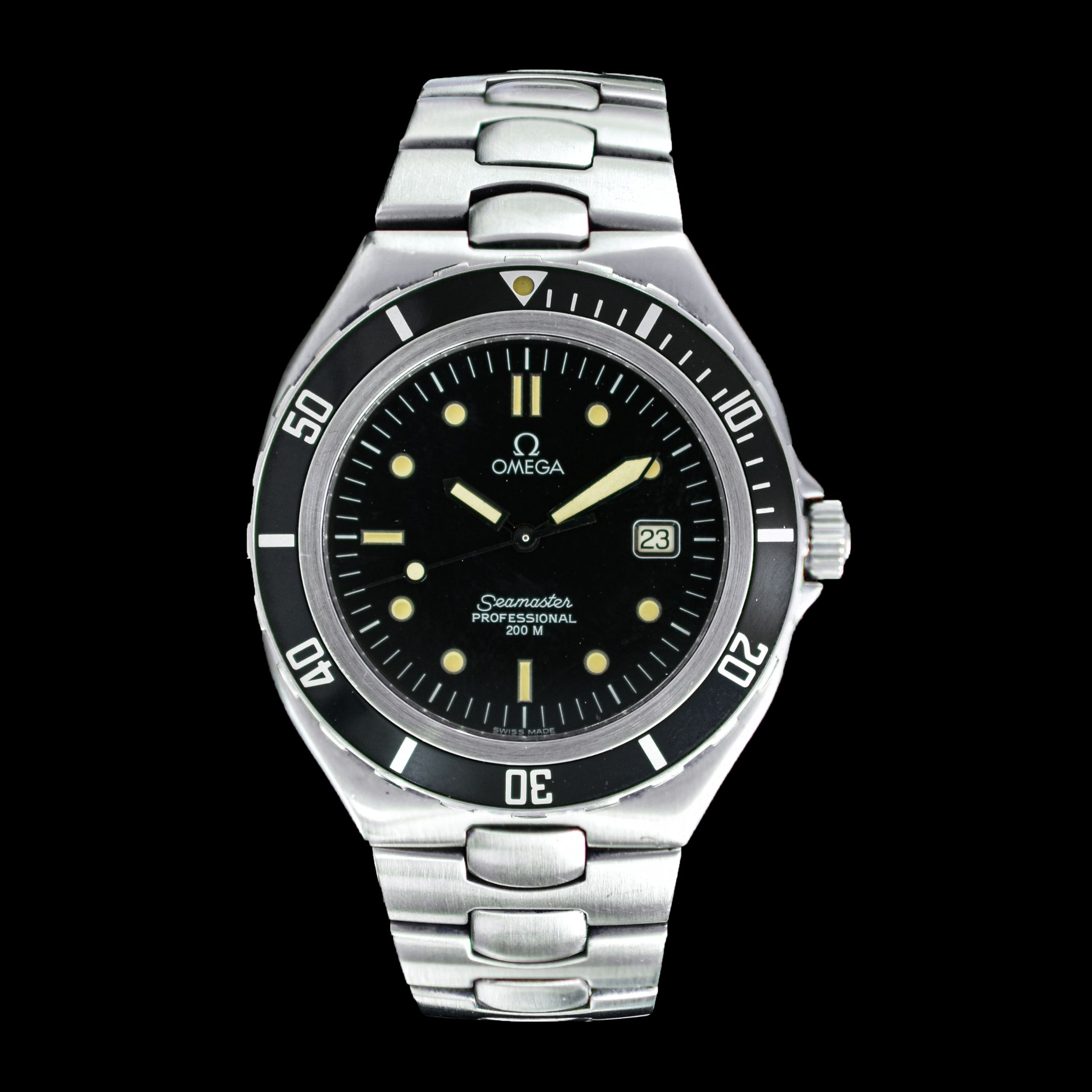 Omega Seamaster Professional - A stainless steel water-resistant quartz ...