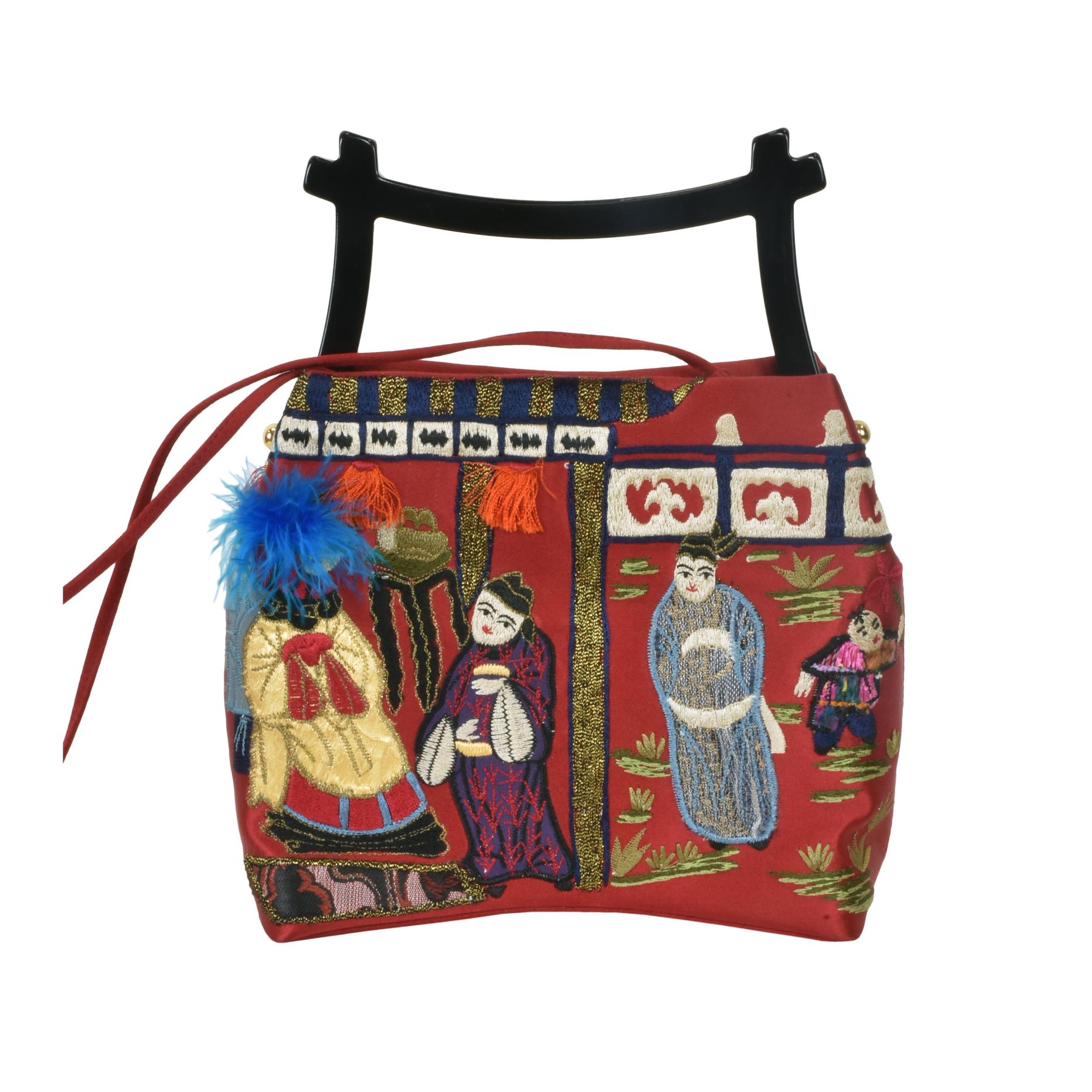 Natori - A silk embroidered evening bag