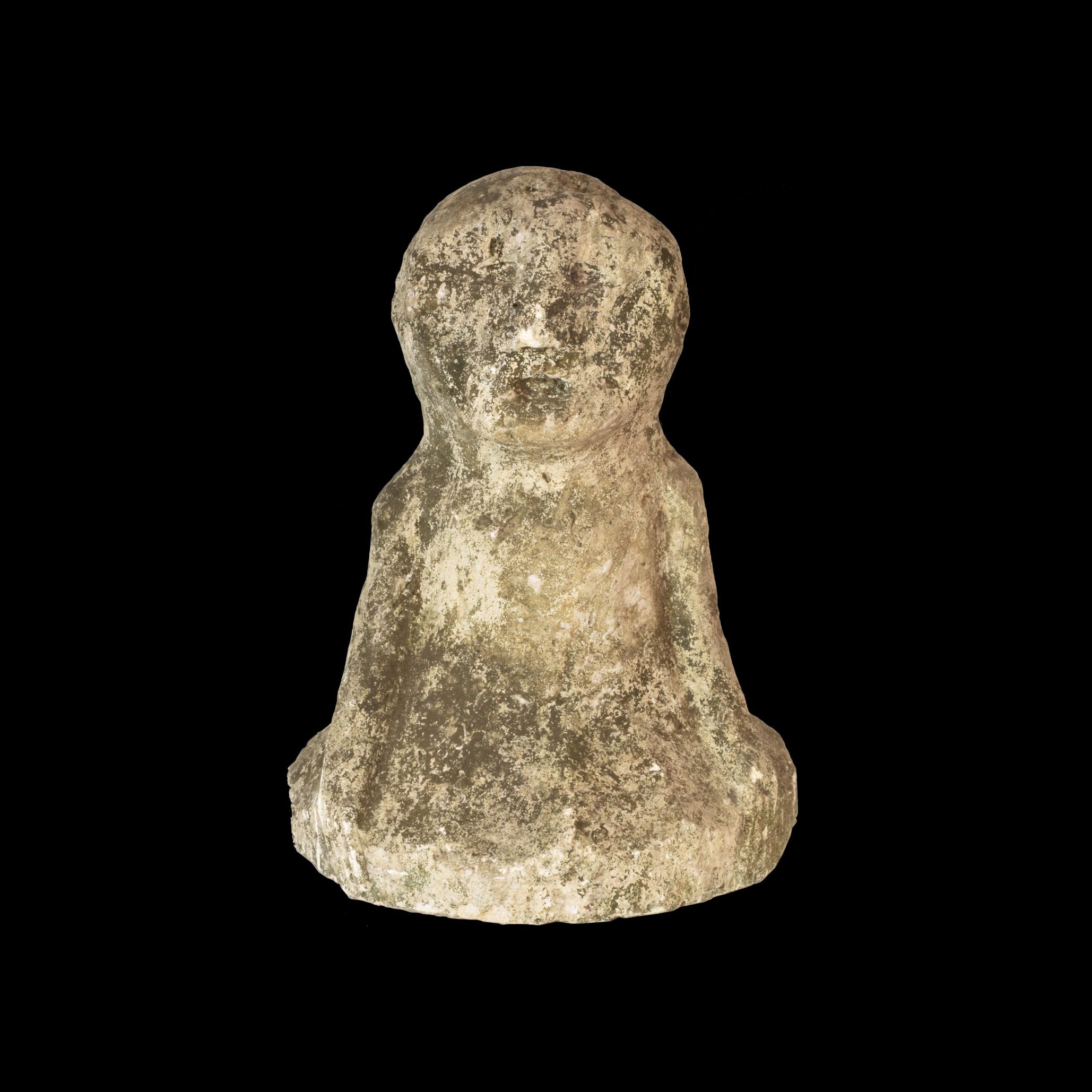 - A limestone finial part of secondary burial jar