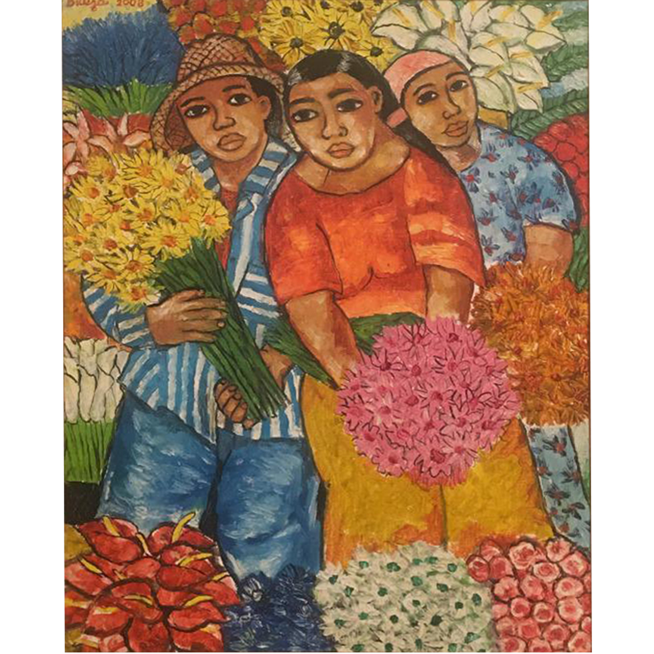 Norma Belleza (b. 1939) - Flower Vendors