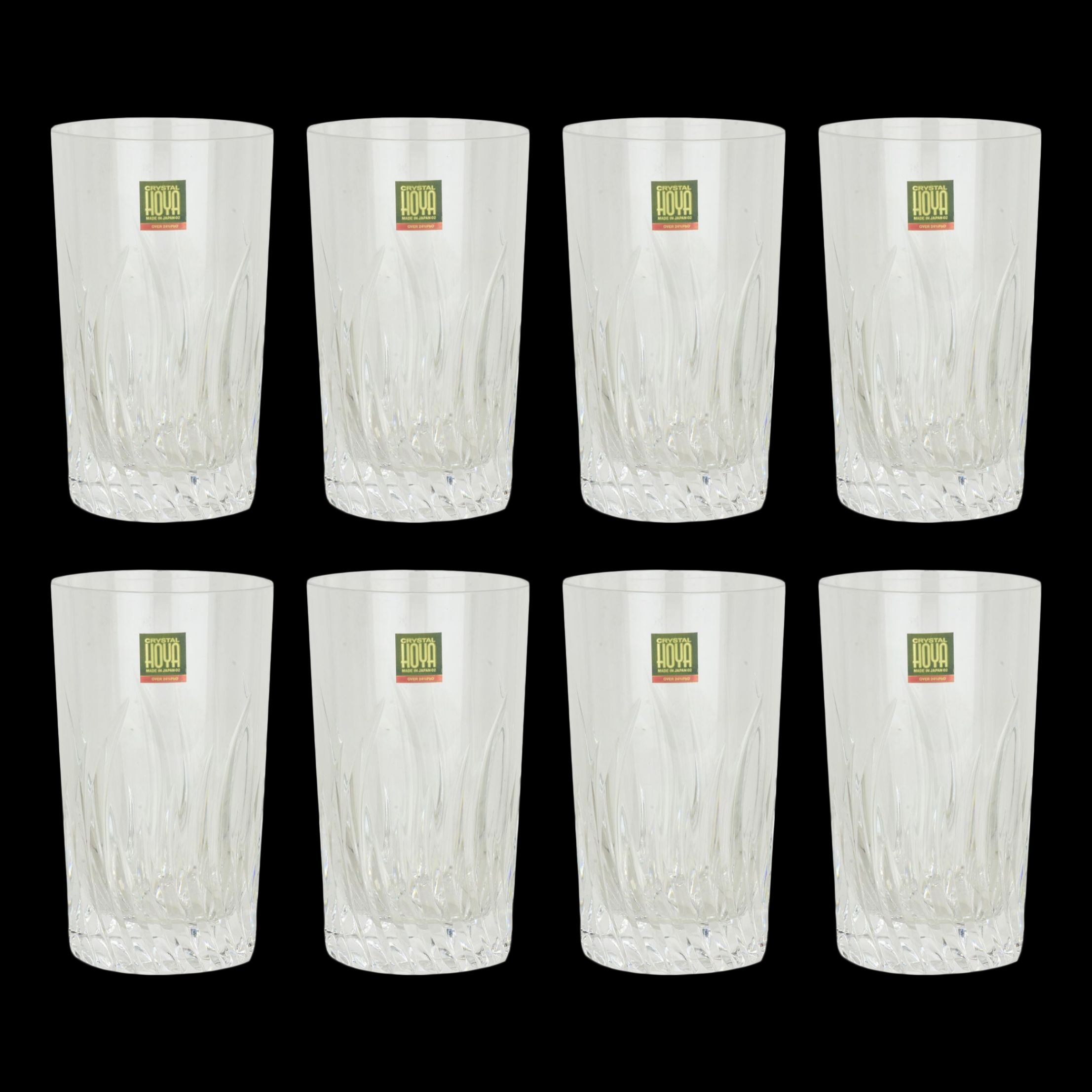 Hoya - A lot of eight crystal glasses