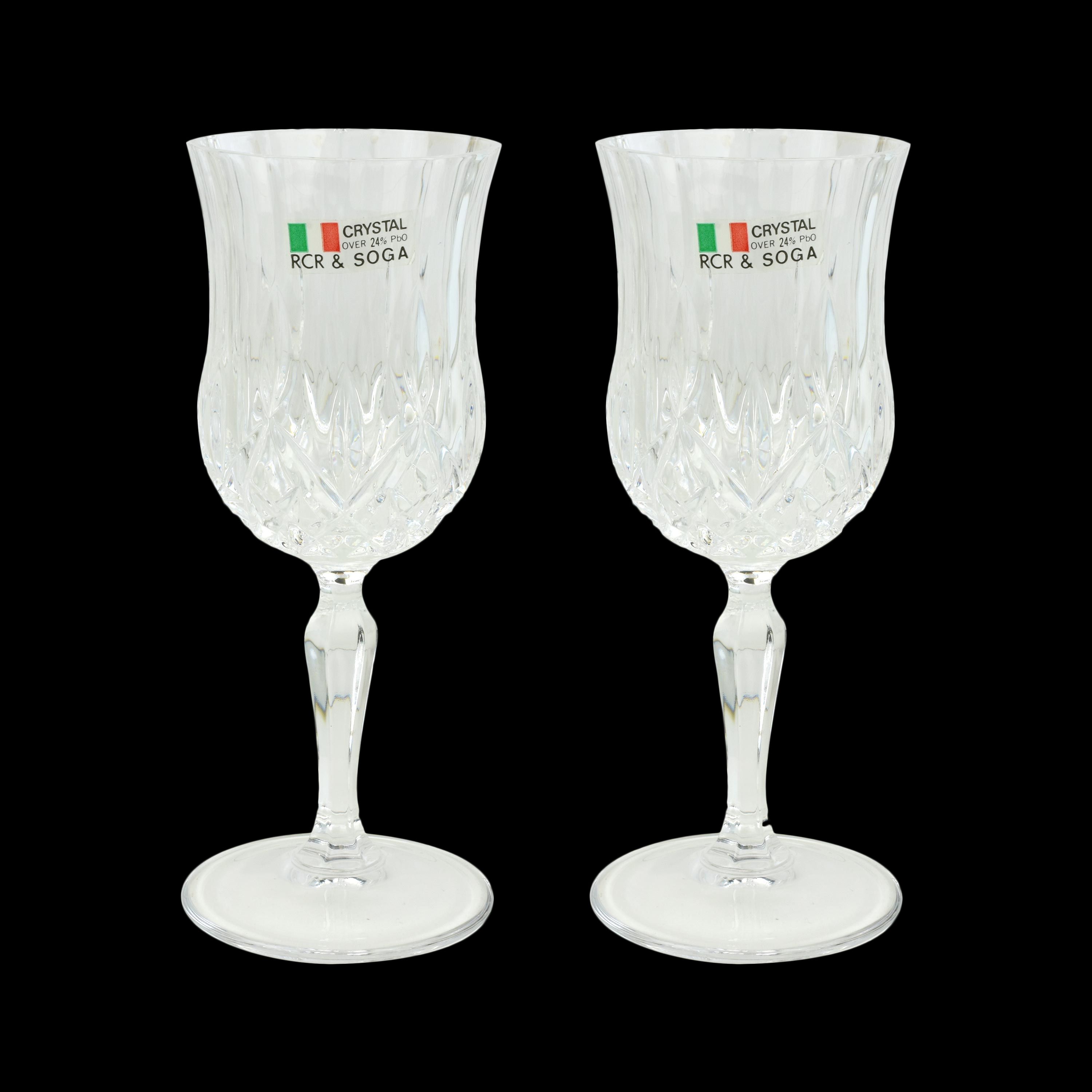 - A pair of Italian crystal glasses