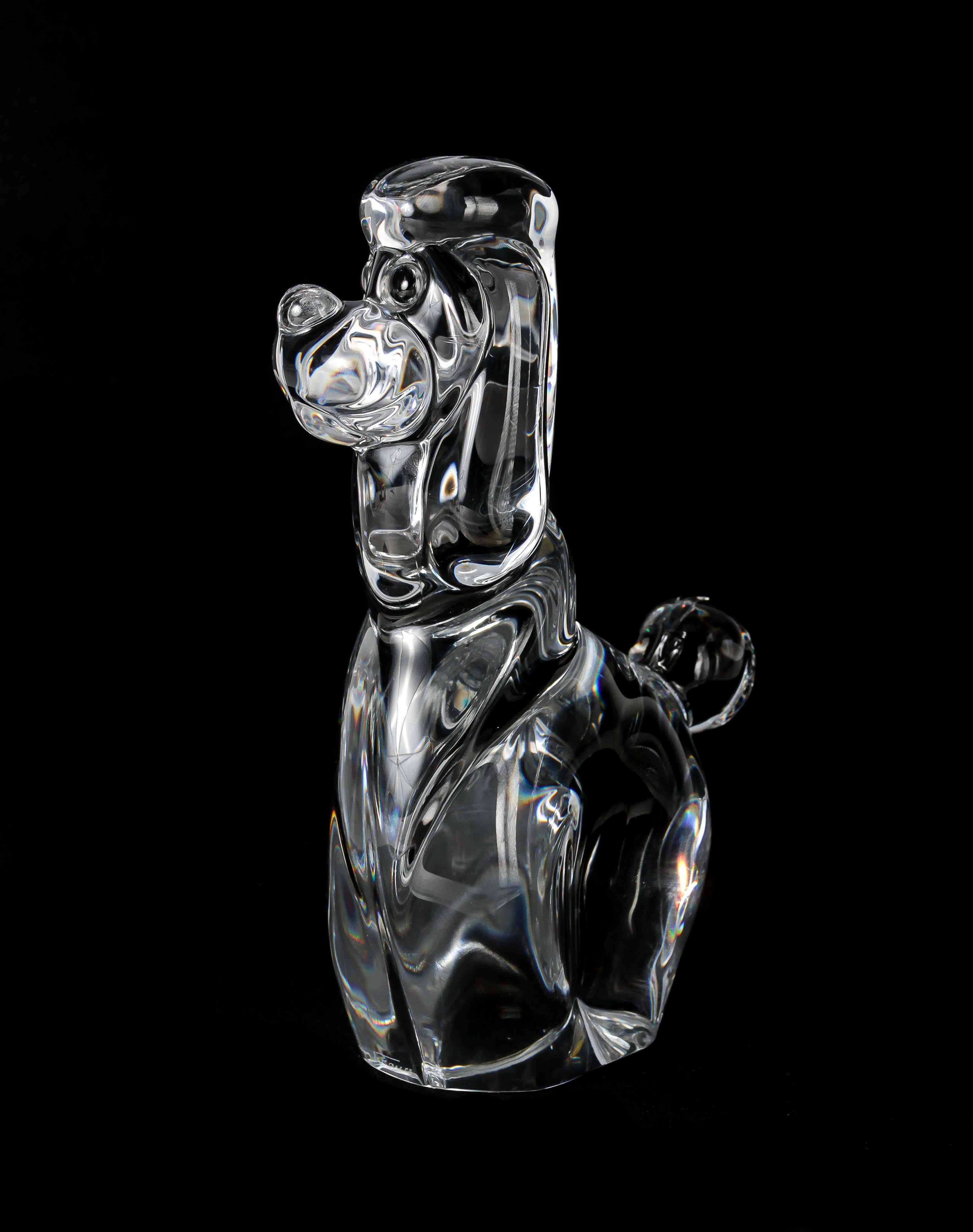 Daum - A crystal poodle figurine