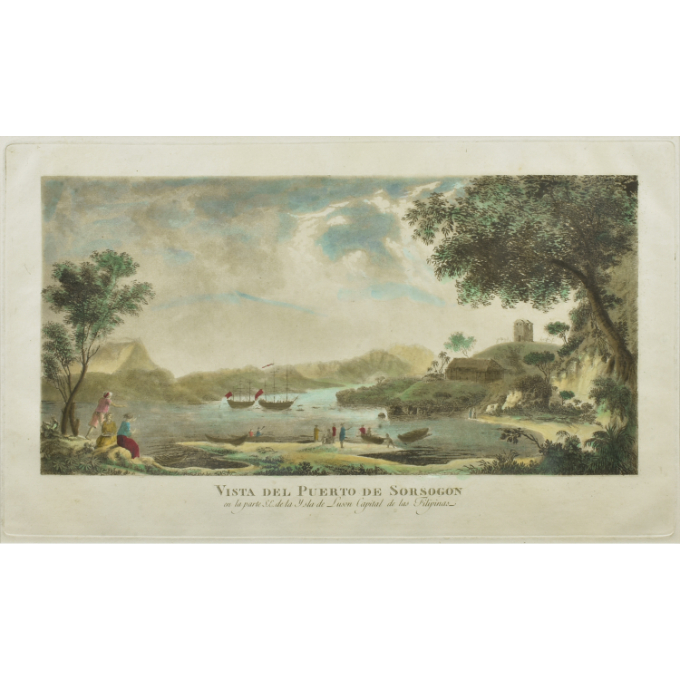 Fernando Brambila (1763 - 1834) - Vista del Puerto de Sorsogon en la ...