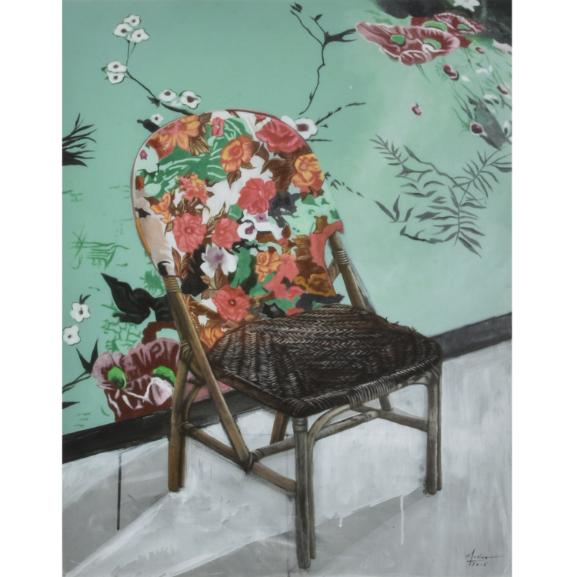 Marina Cruz (b. 1982) - Floral fabric on fragile frame