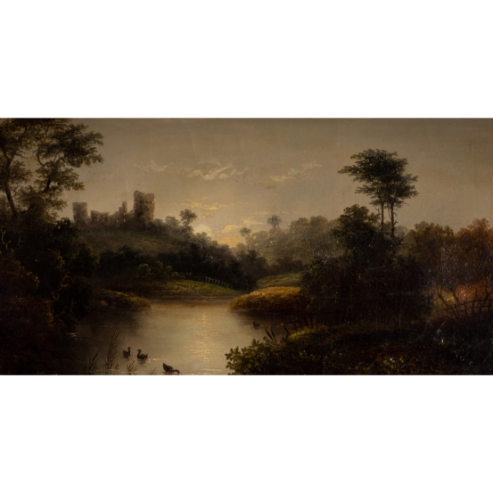 Unknown Artist - Hudson River School - Landscape with Ruins