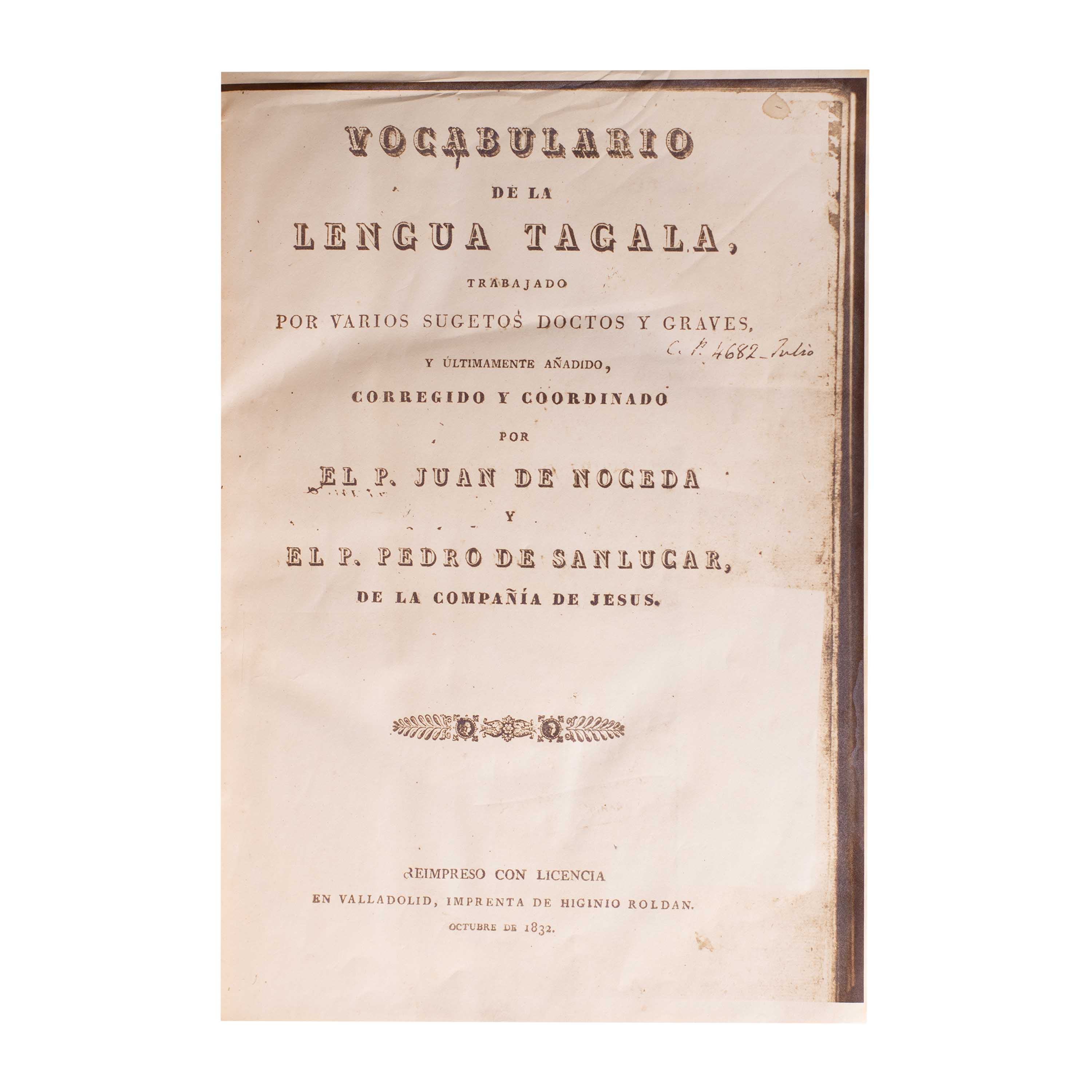 - Vocabulario De La Lengua Tagala