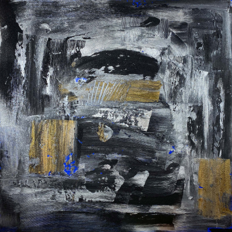 Norberto Carating (b. 1948) - Black and silver over bronze