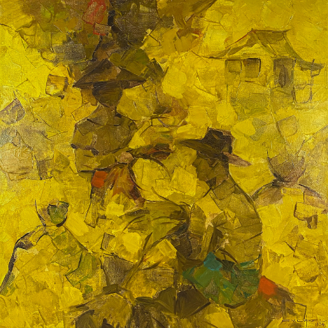 Crispin Lopez (1903 - 1985) - Market Scene