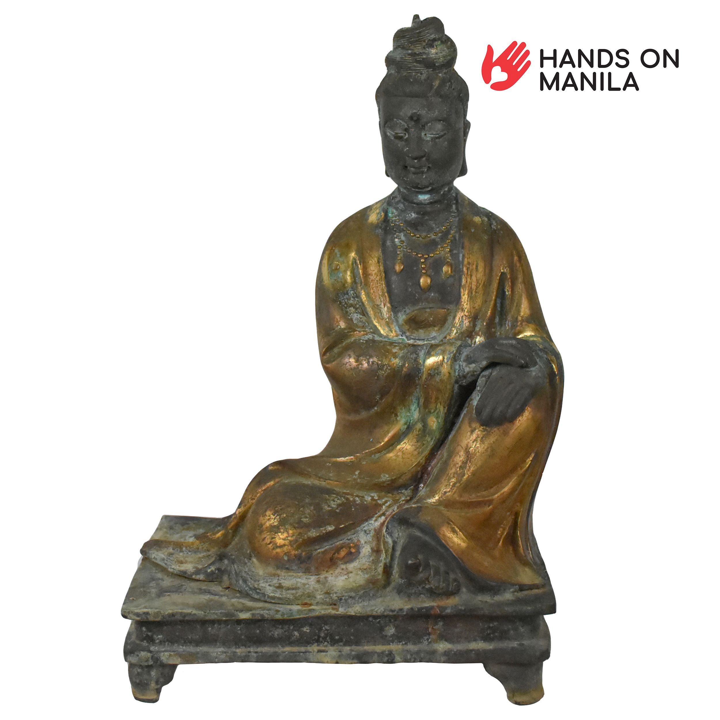 - A Quin Lin heavy brass metal antique