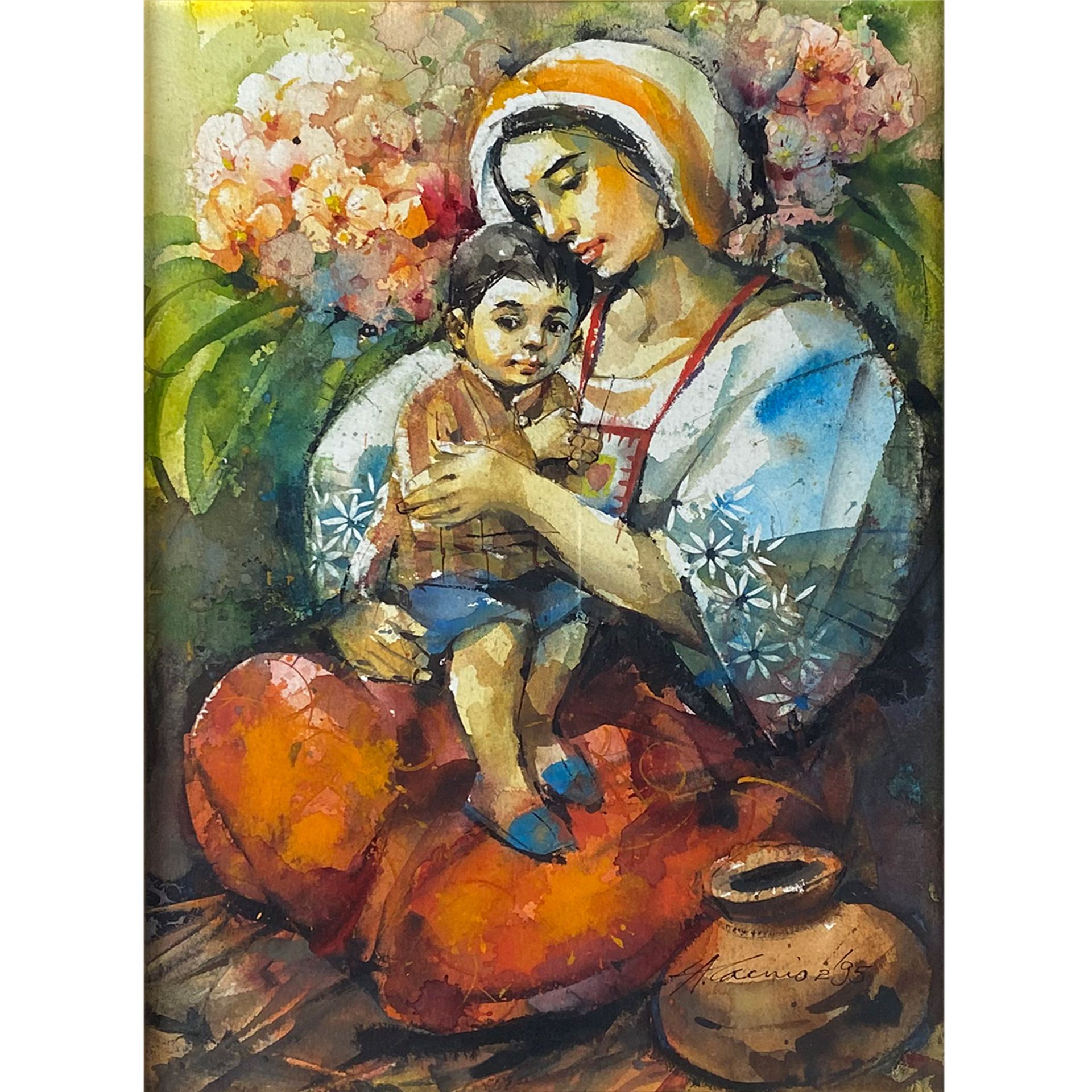 Angel Cacnio (1931 - 2021) - Mother and Child