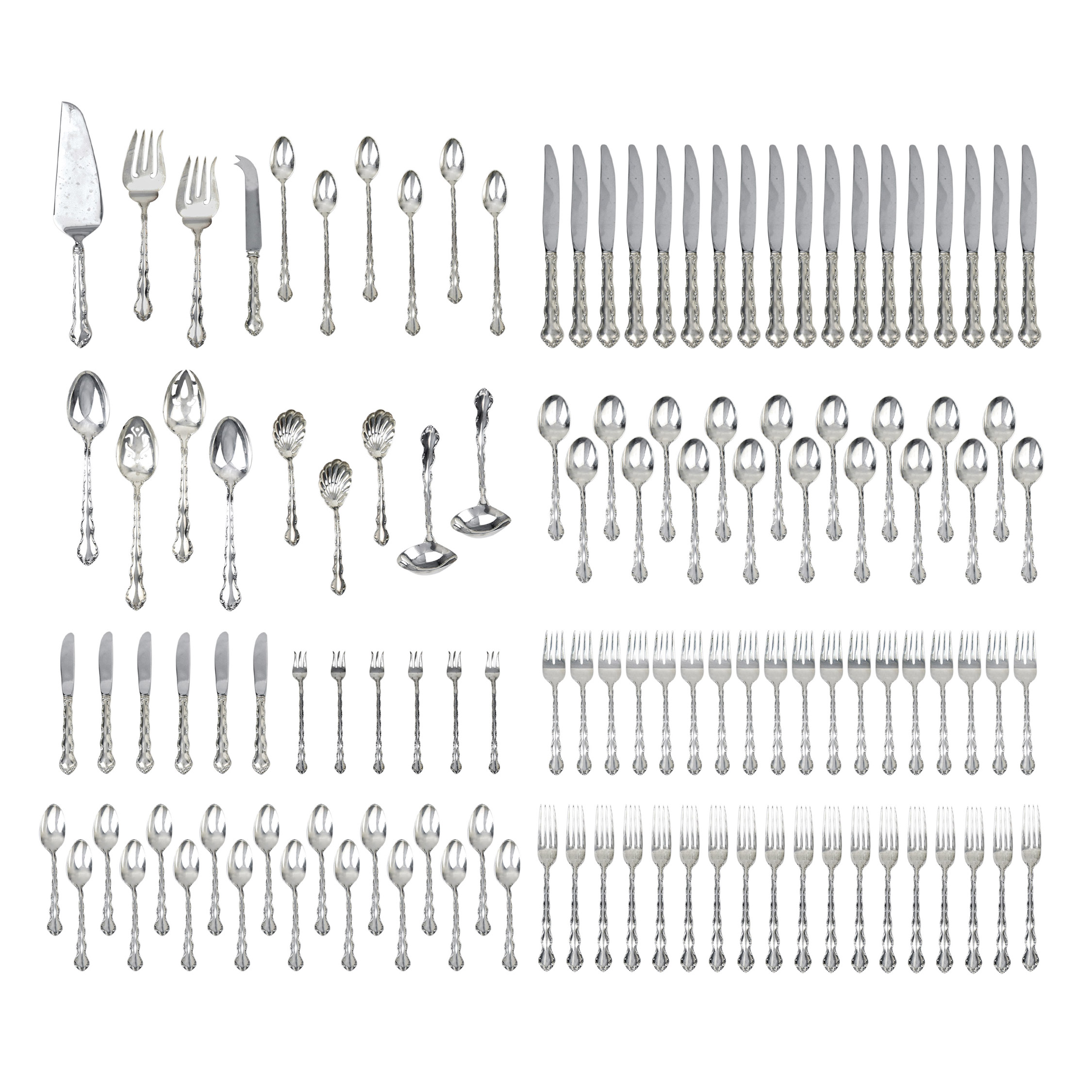 Reed & Barton - ‘Tara’ sterling silver flatware set, 117 pieces
