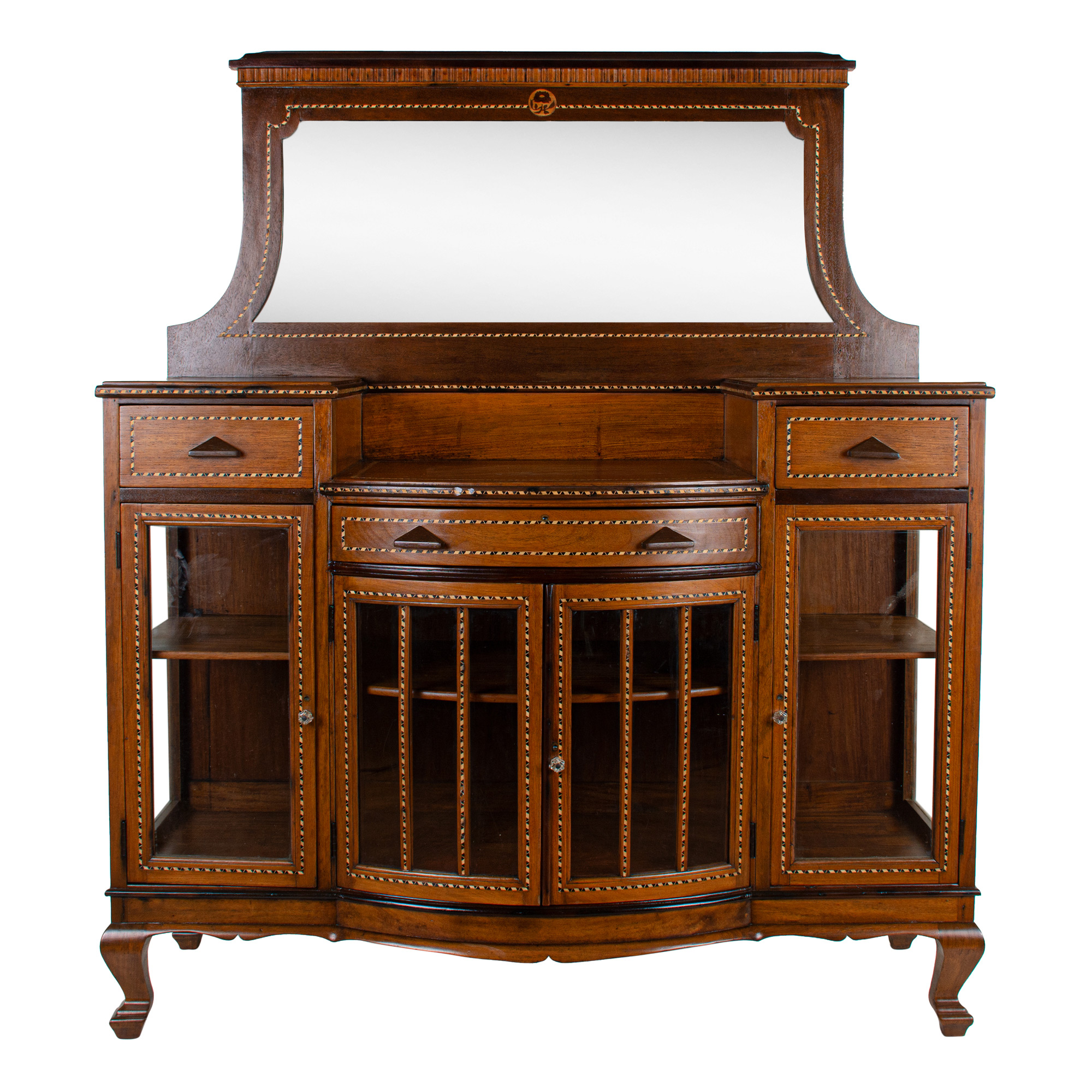 - An inlaid Art Deco lansena / cupboard