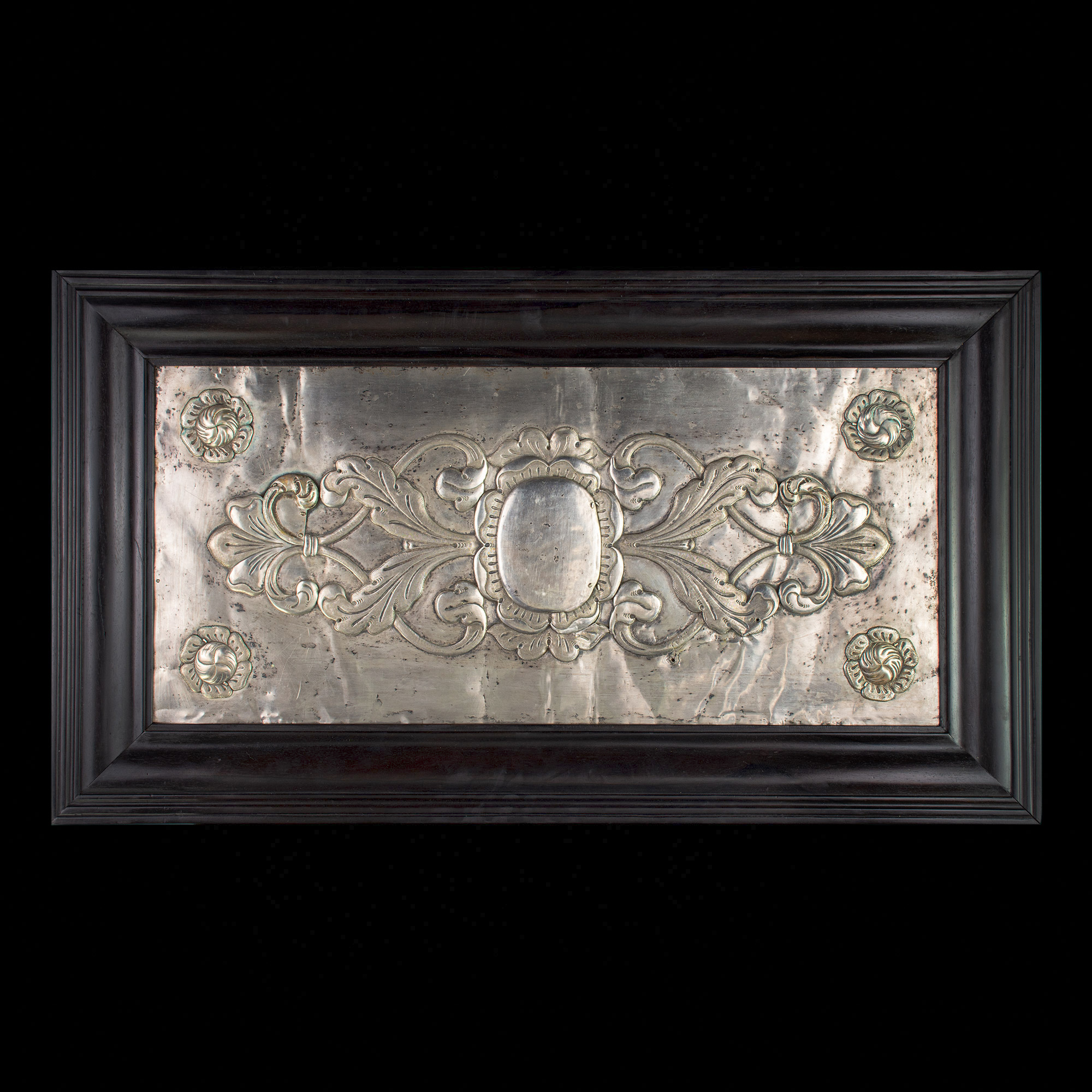 - A silver church frontal panel