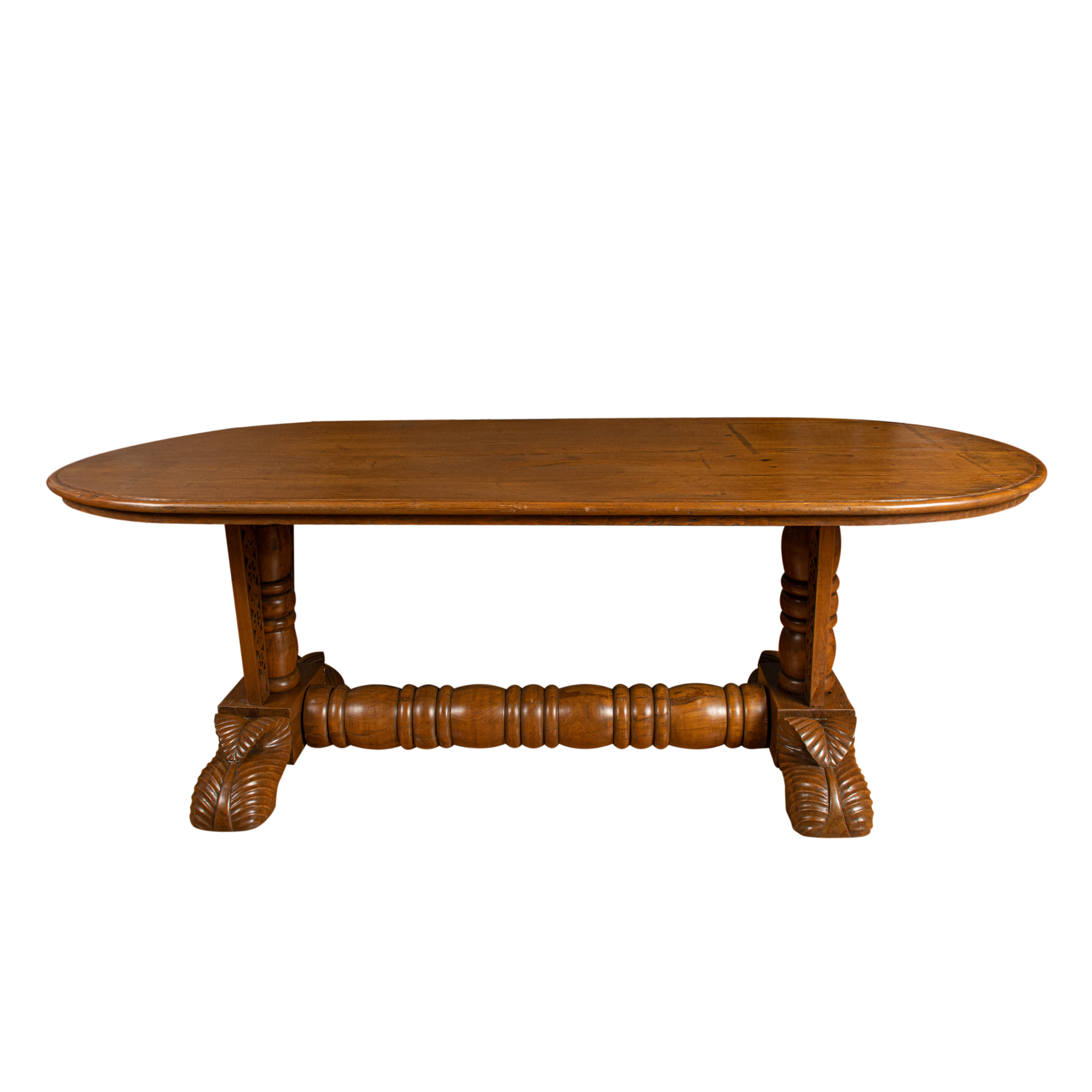 - An all-molave oblong dining table