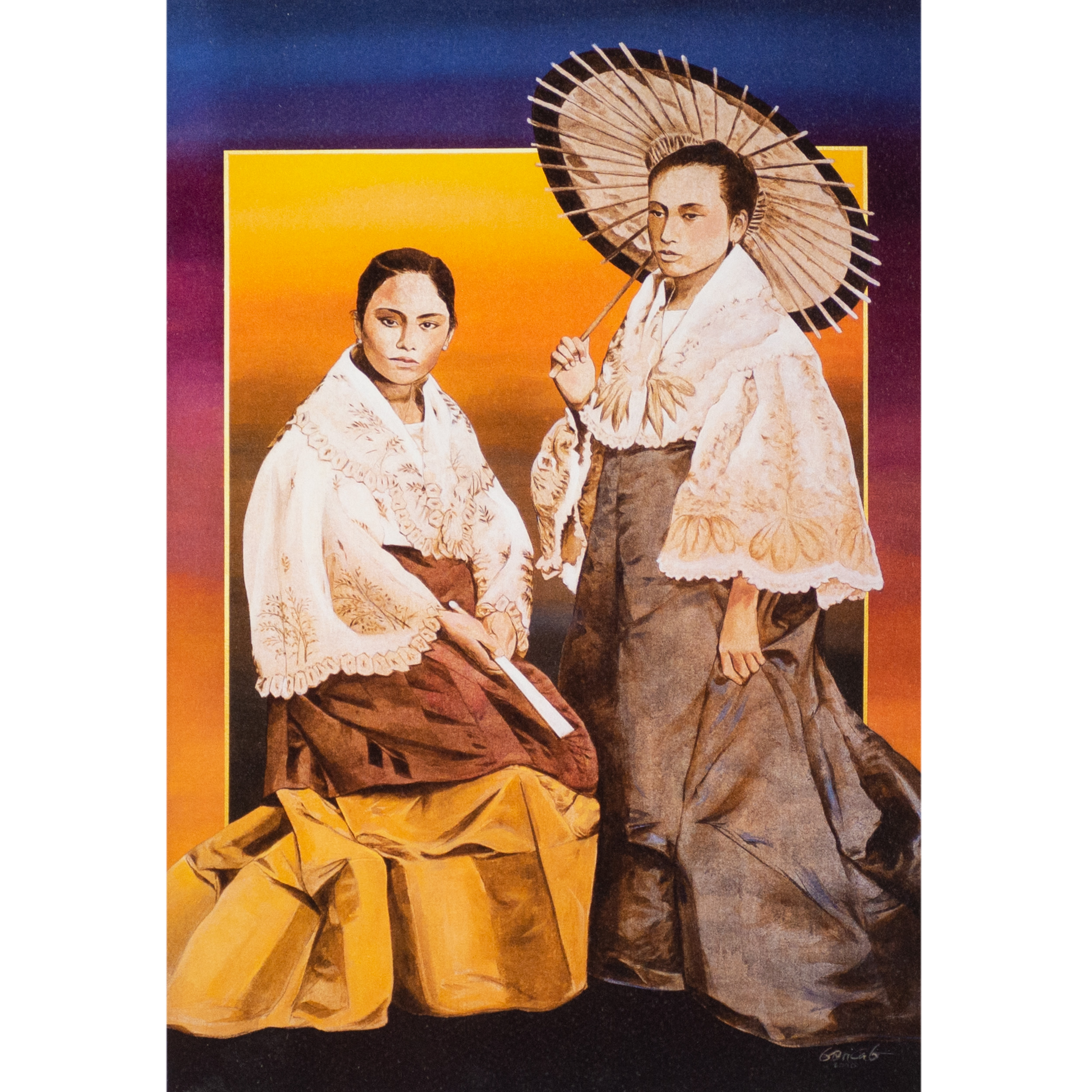 - A framed BenCab offset lithographic reproduction