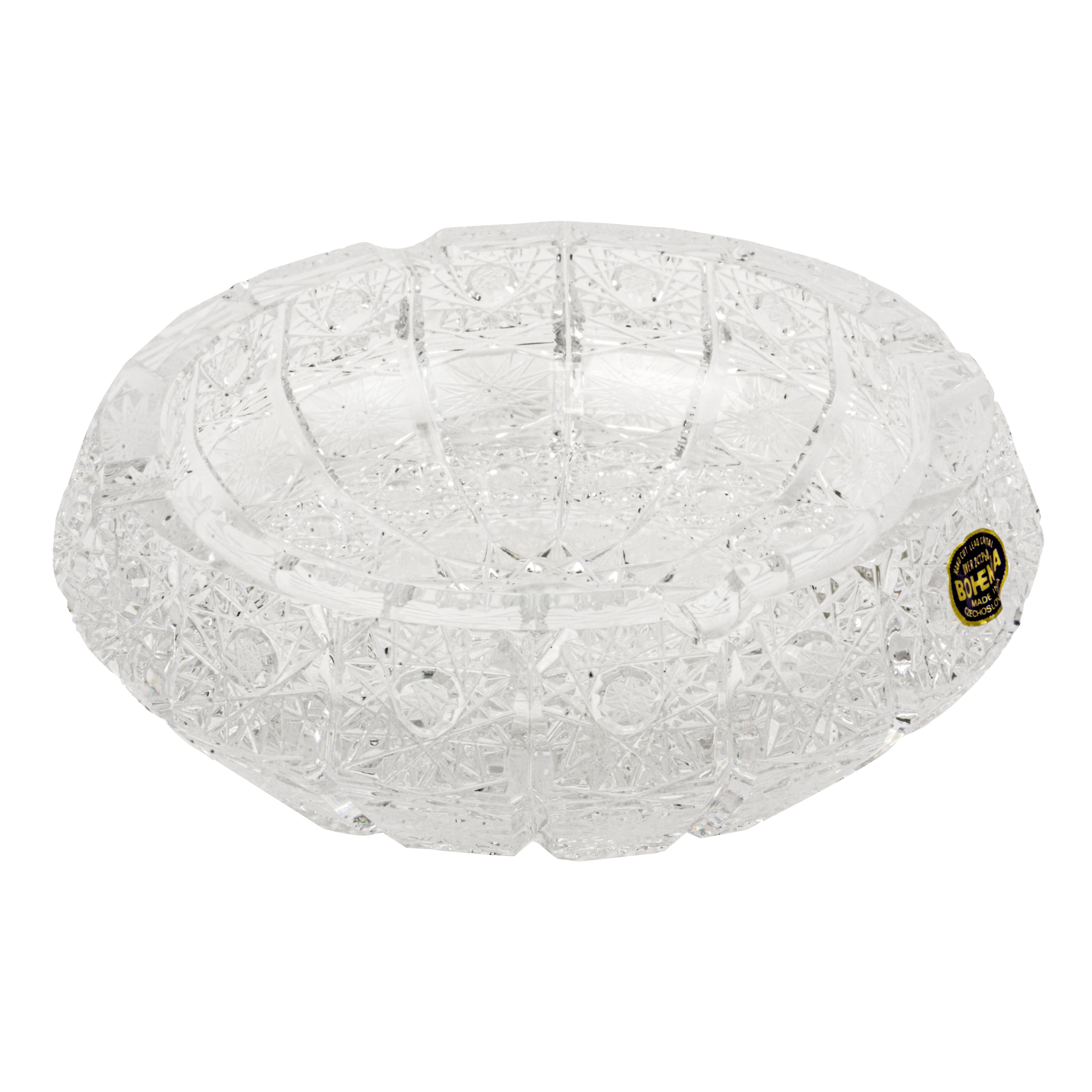 A Bohemia Crystal Ashtray | Salcedo Auctions