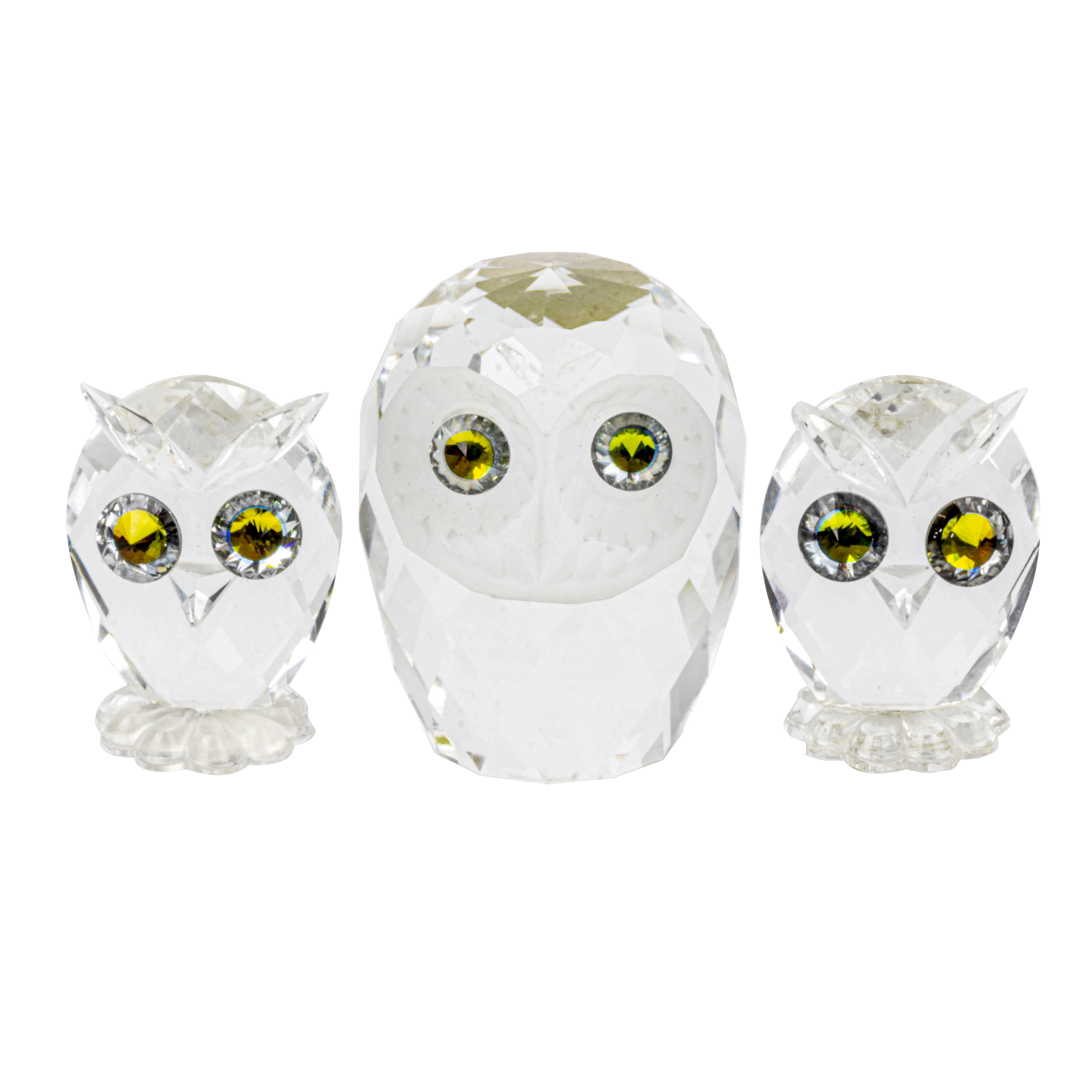 A Lot of 3 Crystal Miniature ‘Owl’ Figurine | Salcedo Auctions