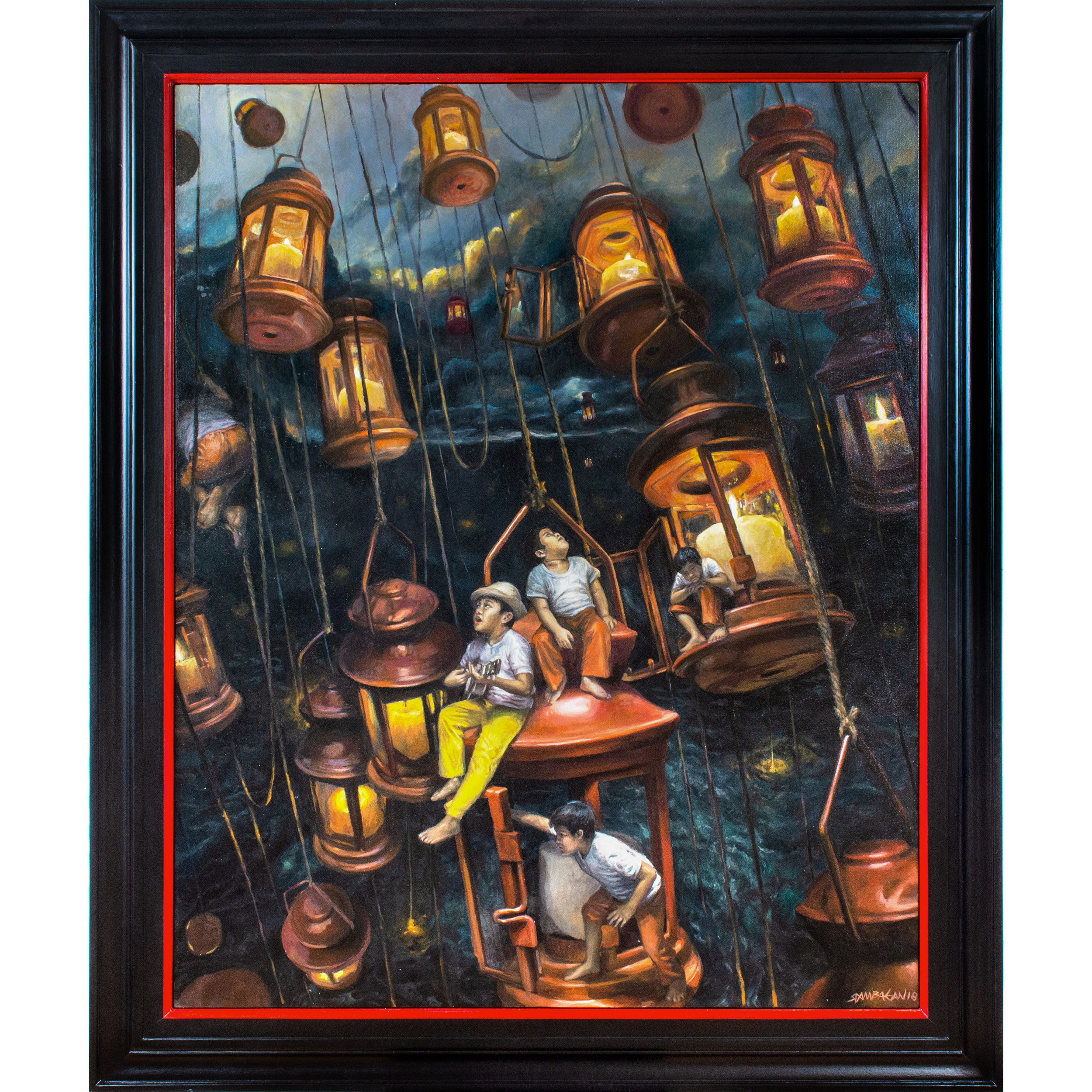 Ricky Ambagan (b. 1981) - Keeping the Fire Burning