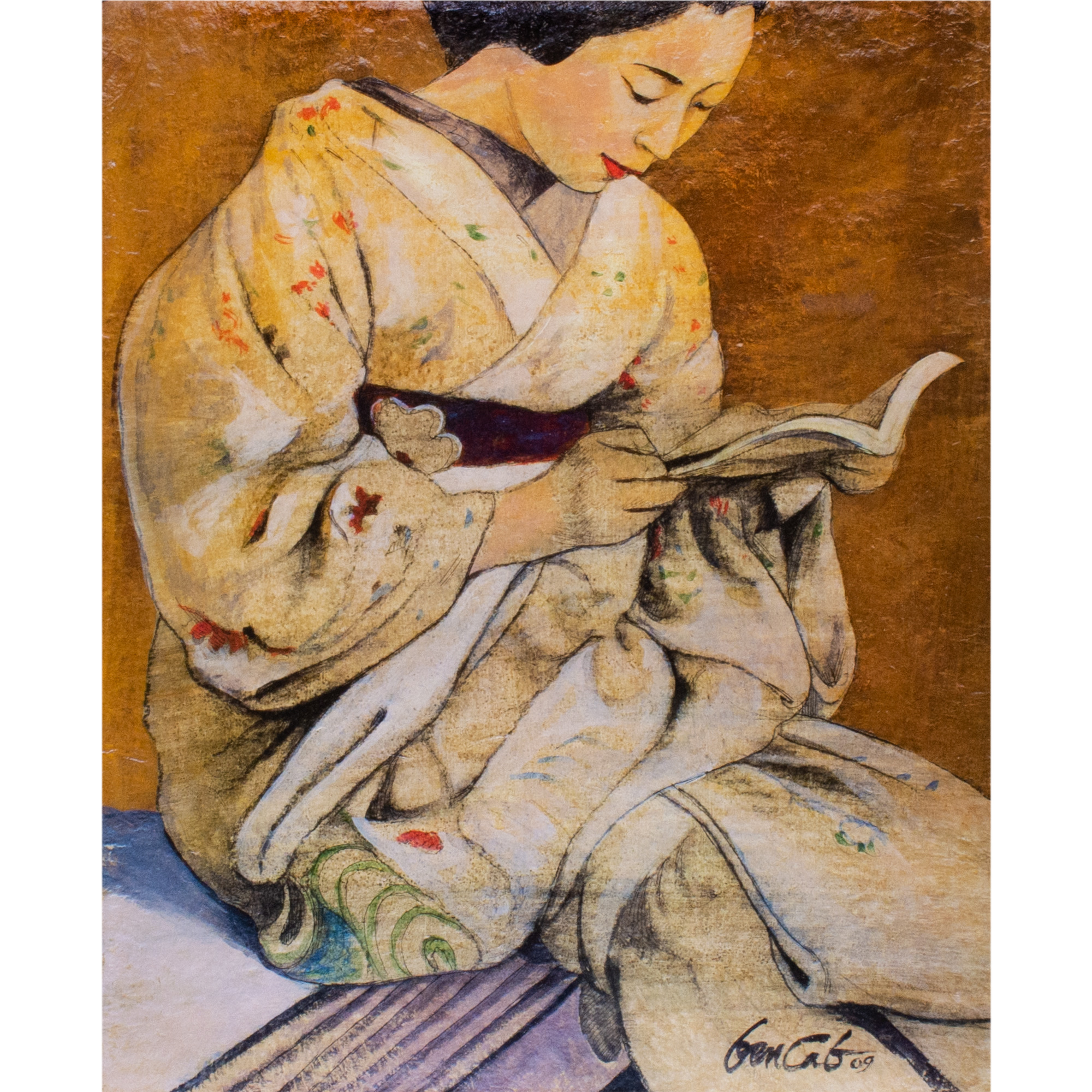- A framed BenCab offset lithographic reproduction