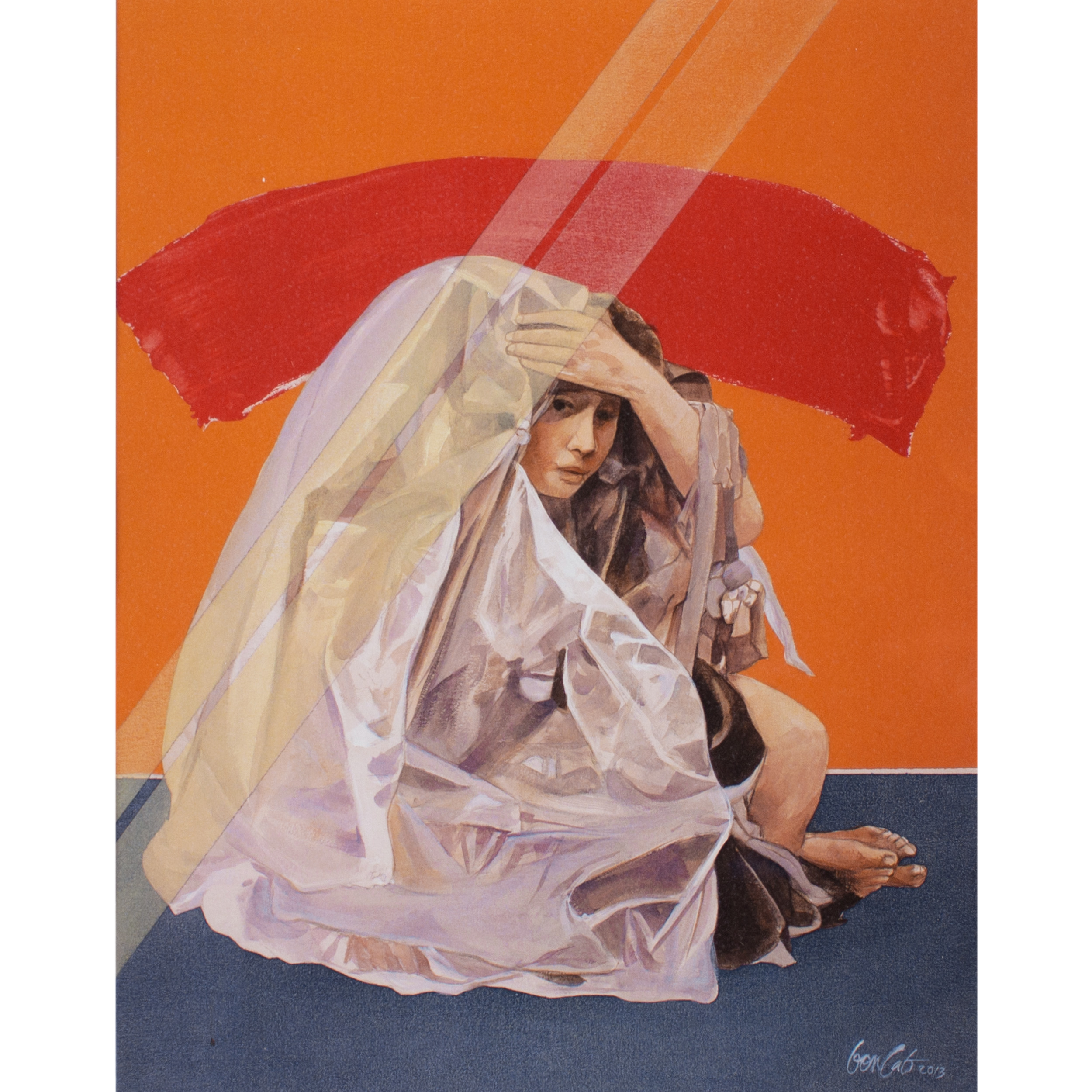 - A framed BenCab offset lithographic reproduction