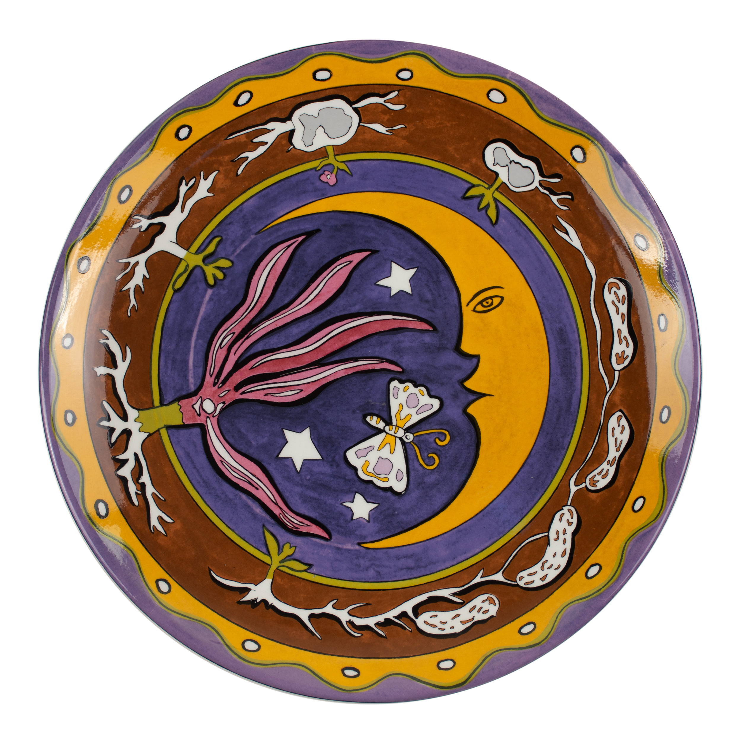 - A plate featuring Diego Rivera's 'Moon / Butterfly'
