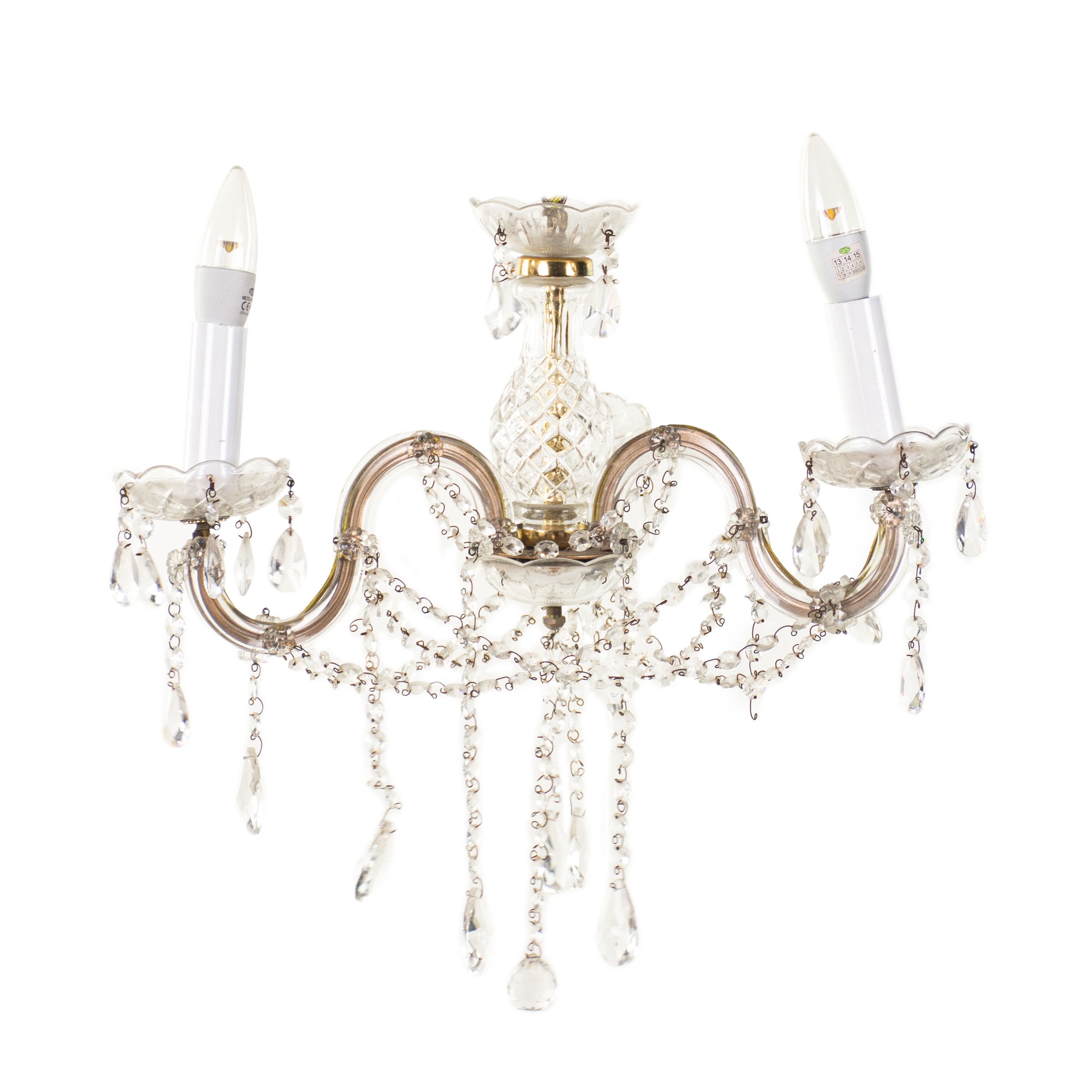 - A three-light baby chandelier
