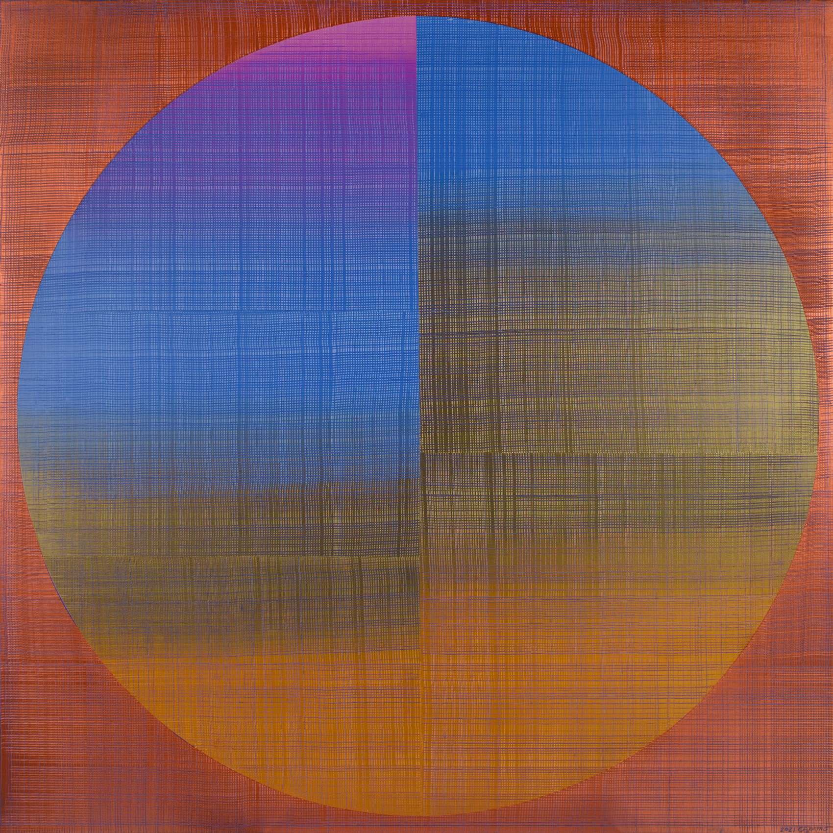 Norberto Carating (b. 1948) - Blue Pink Supermoon series