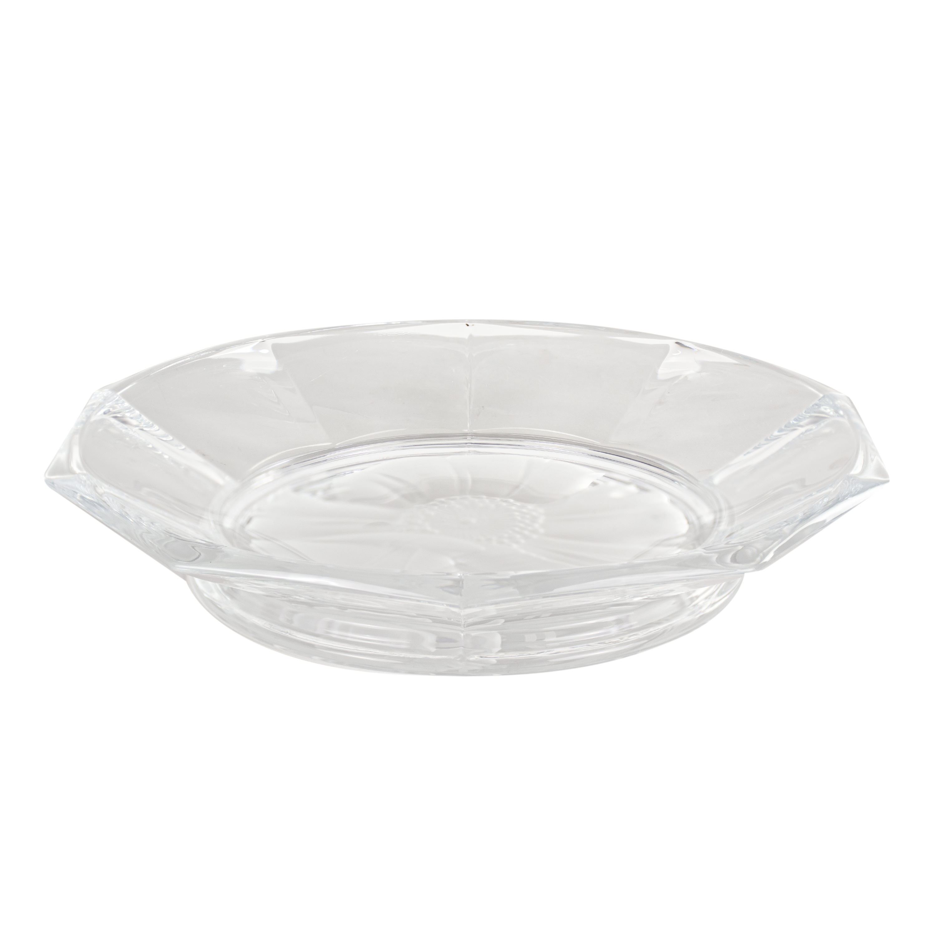 - A crystal serving plate