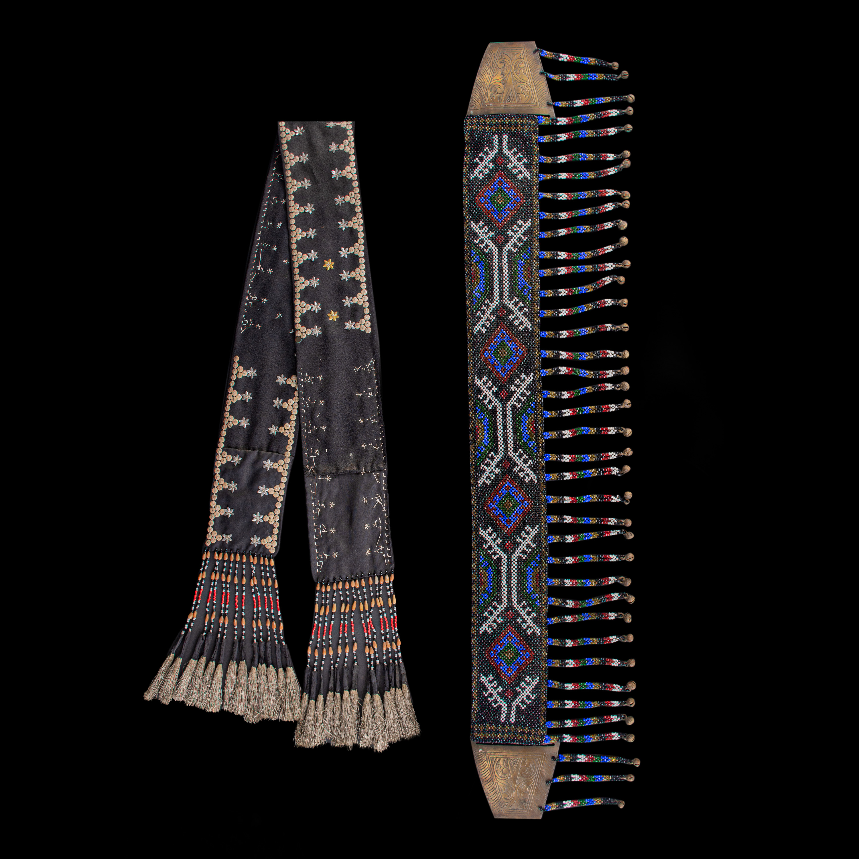 - A lot of 2 Bagobo adornments (cotton chest ornament with embroidered ...